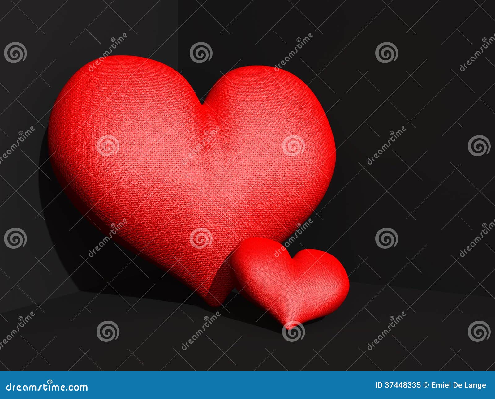 Dos corazones rojos imagen de archivo. Imagen de amantes - 37448335