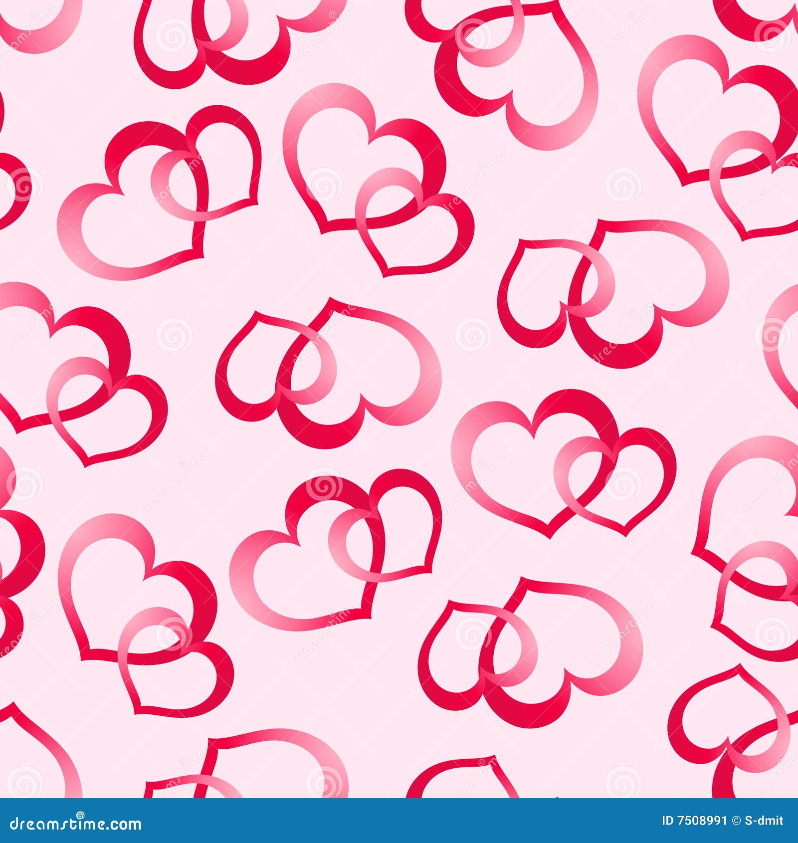 Dos corazones rosados ilustración del vector. Ilustración de muestra ...