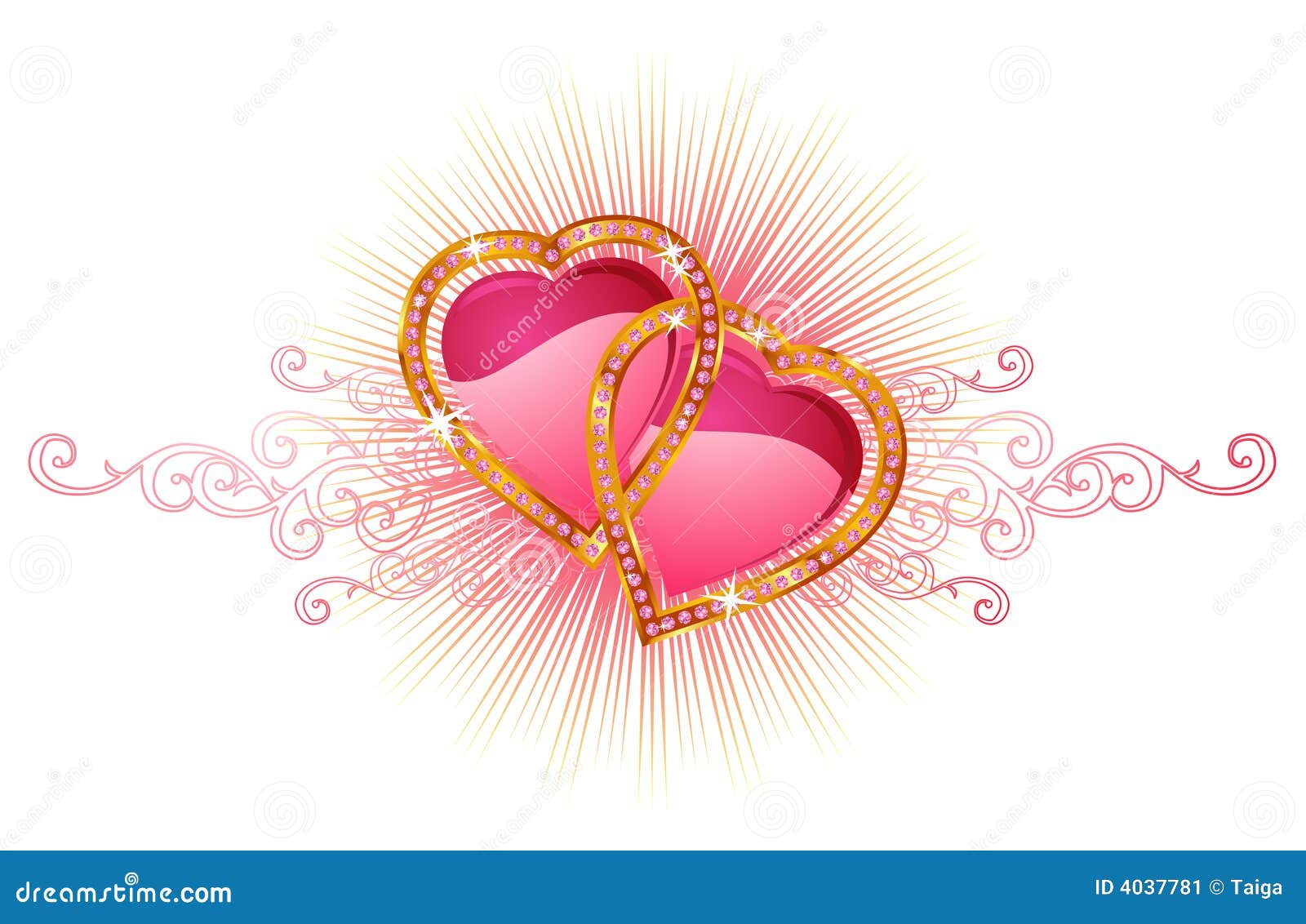 Dos Corazones/vector Del Amor Ilustración del Vector - Ilustración de ...