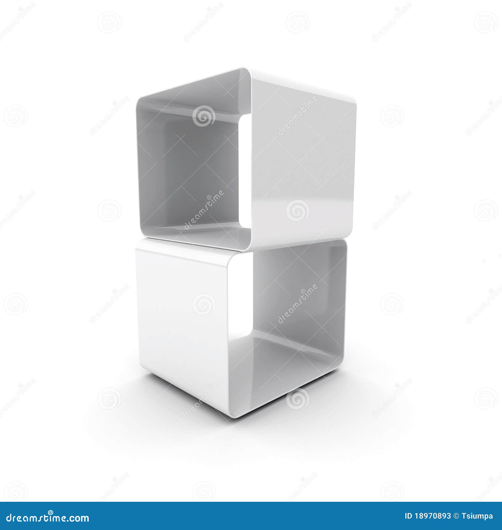 Dos cubos 3d stock de ilustración. Ilustración de color - 18970893