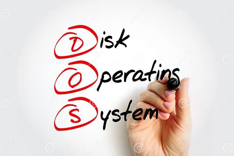 DOS - Disk Operating System Acronym with Marker, Technology Concept ...
