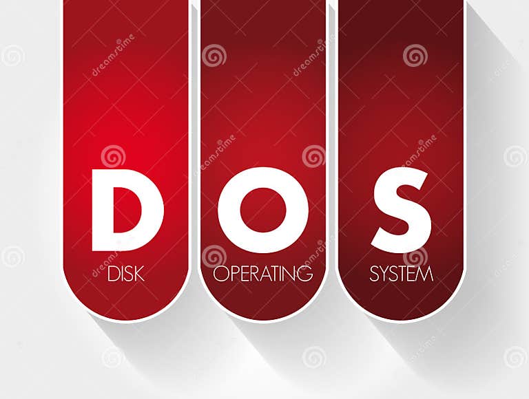 DOS - Disk Operating System Acronym, Technology Concept Background ...