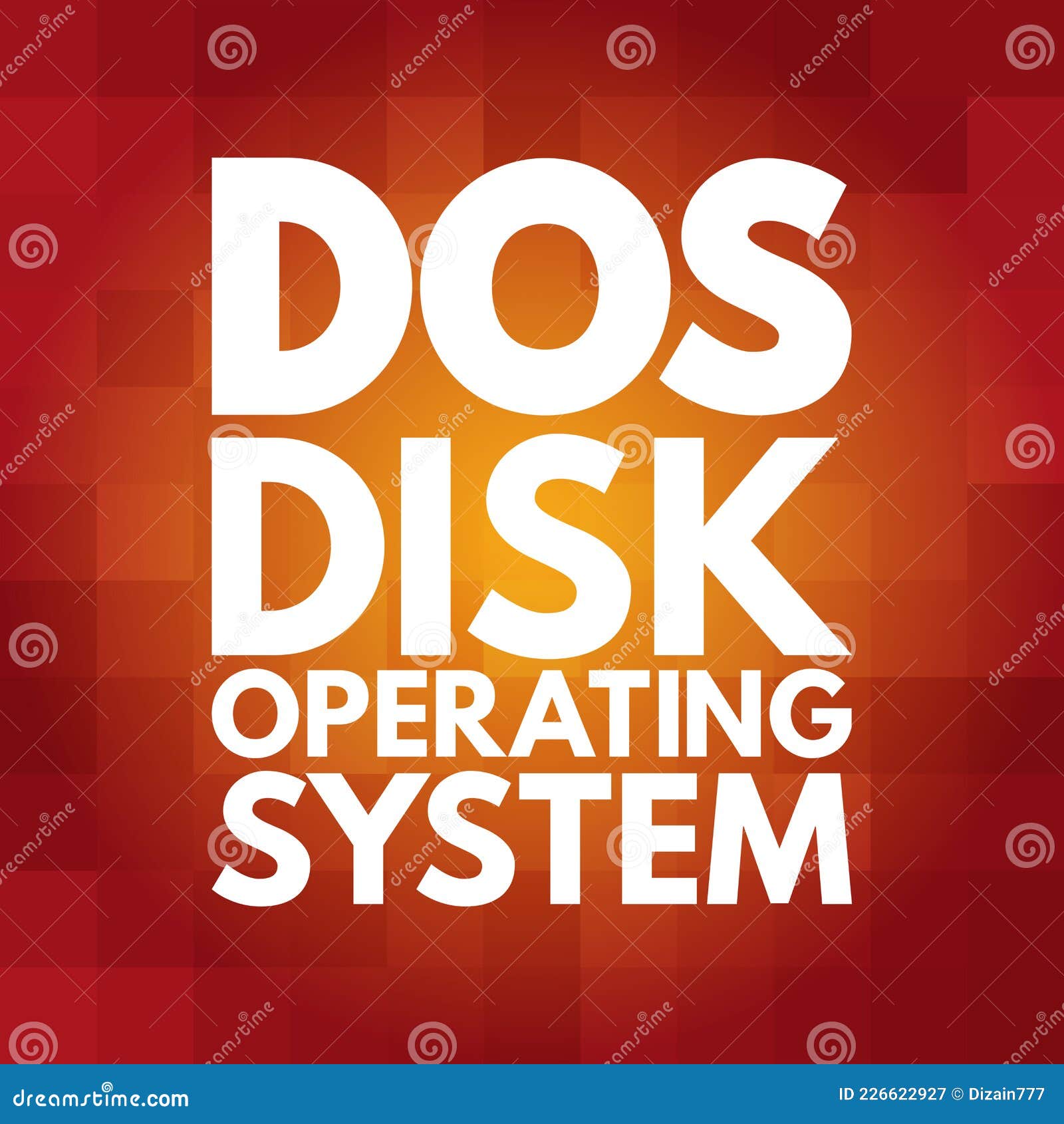 DOS - Disk Operating System Acronym, Technology Concept Background ...