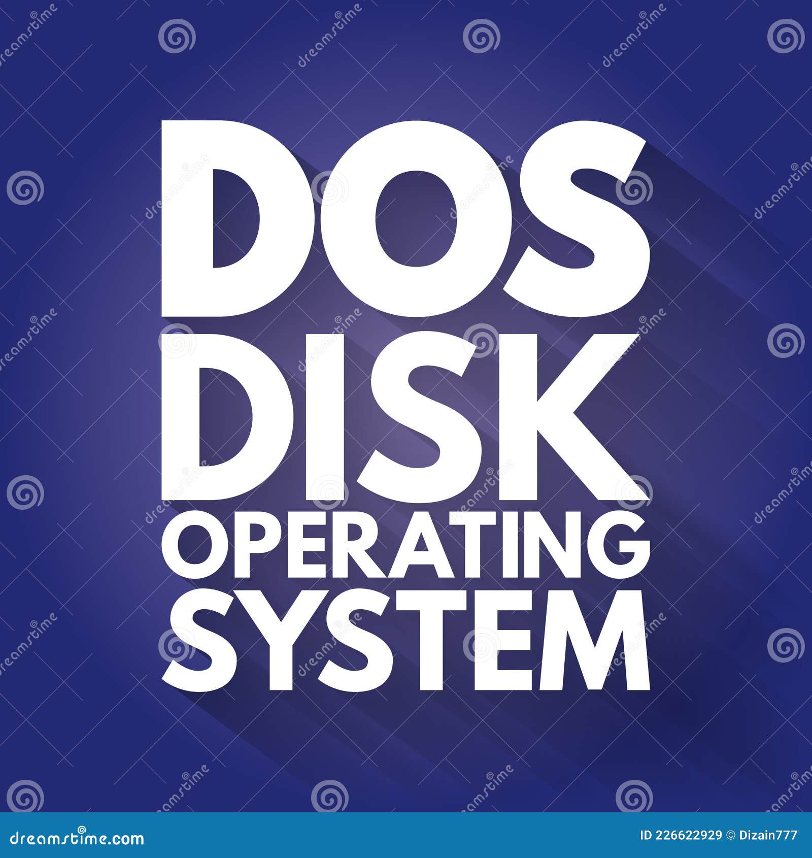 DOS - Disk Operating System Acronym, Technology Concept Background ...