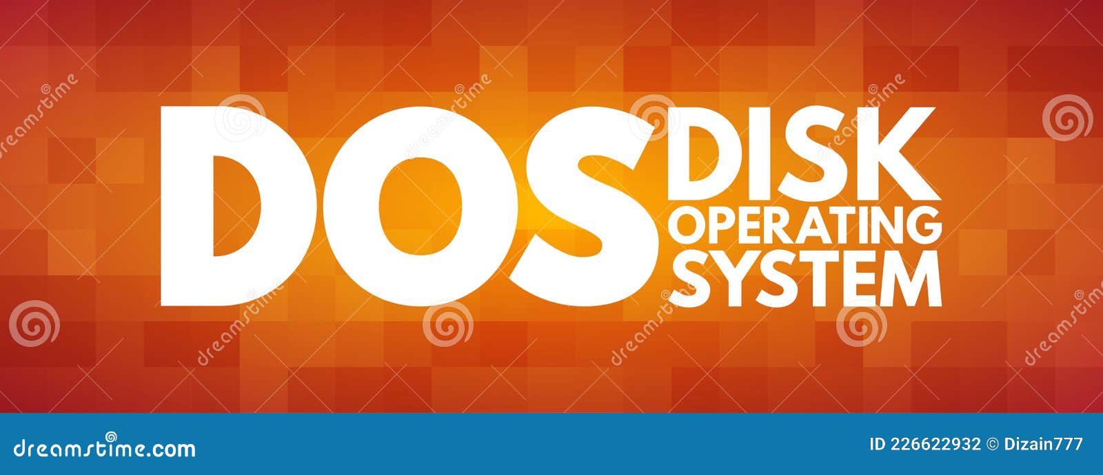 DOS - Disk Operating System Acronym, Technology Concept Background ...