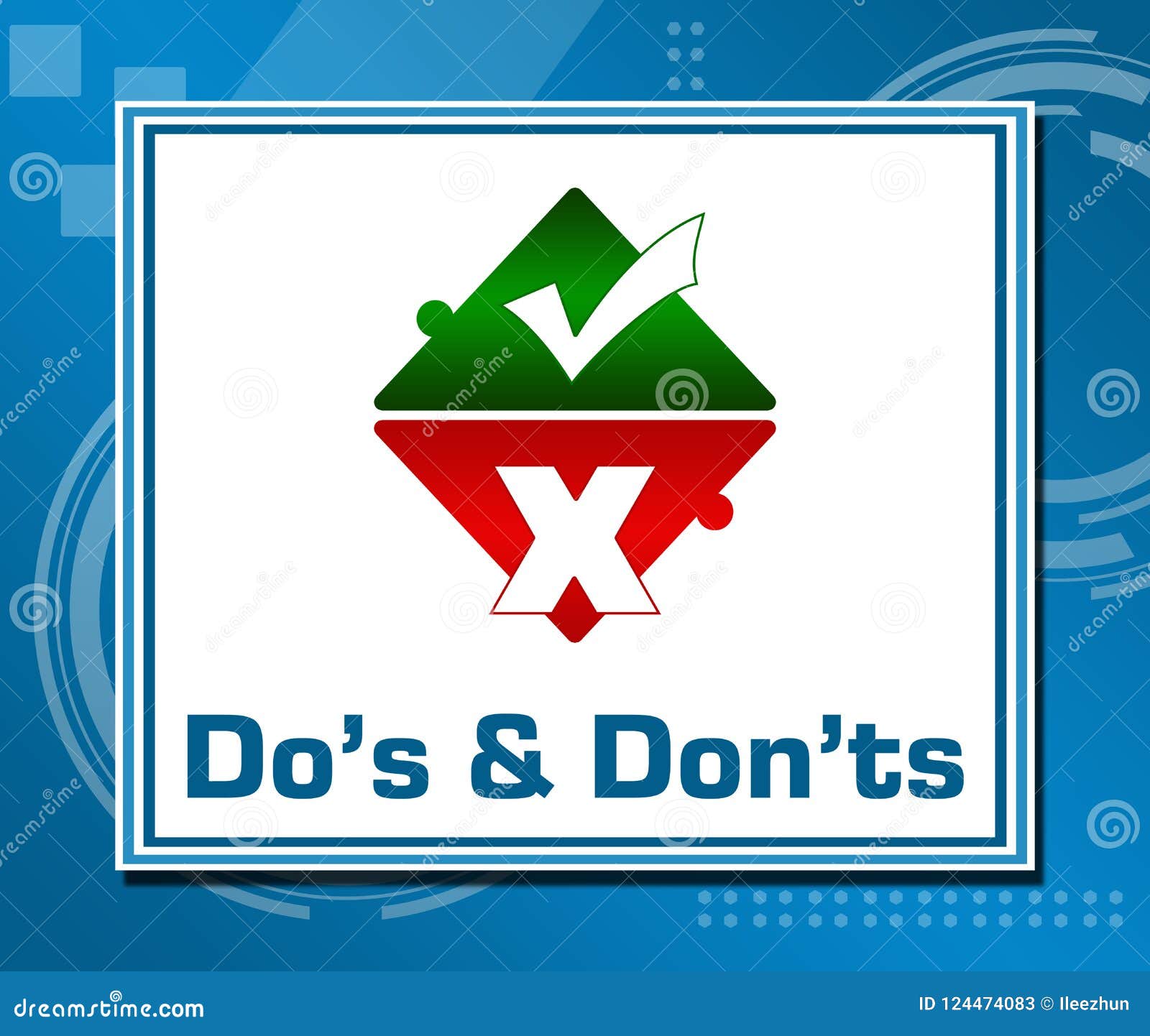 Dos And Donts Blue Horizontal Border Royalty-Free Stock Image ...