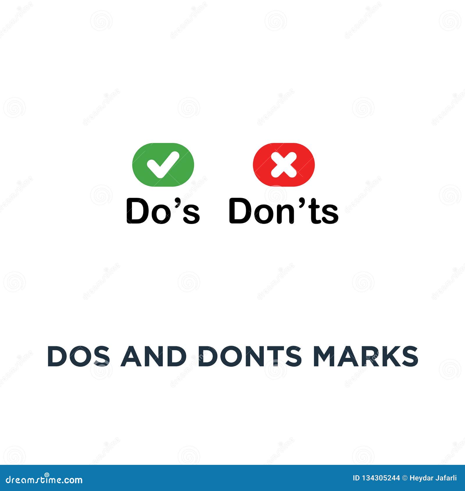 Dos And Donts Marks Like Learning Test Icon, Symbol Of Checklist For ...