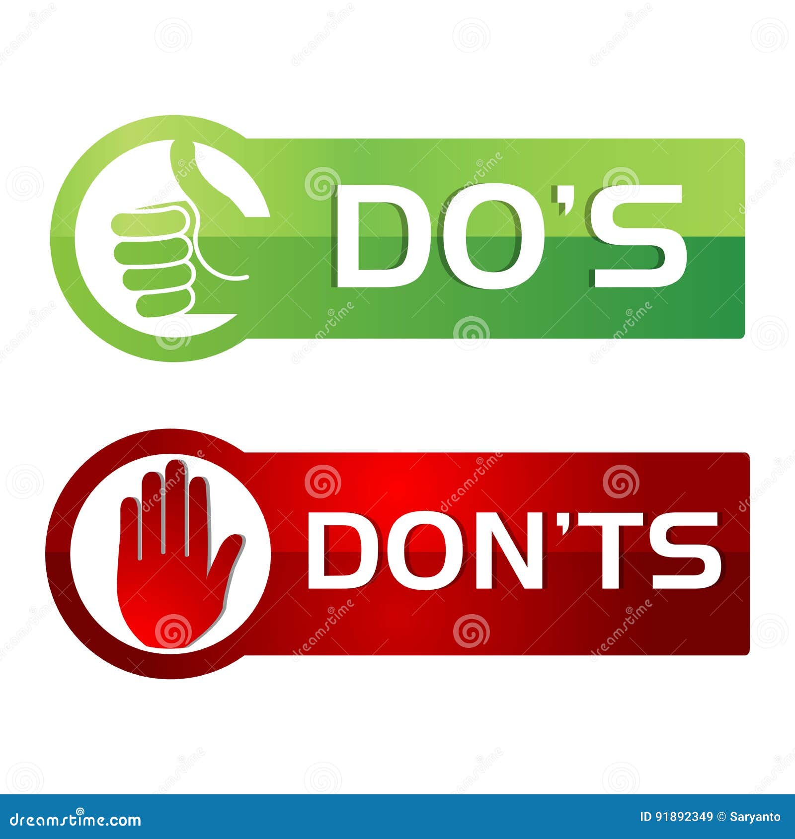 Dos Donts Red Green Button Style Stock Vector - Illustration of ... Dos Donts Red Green Button Style Stock Vector - Illustration of ...