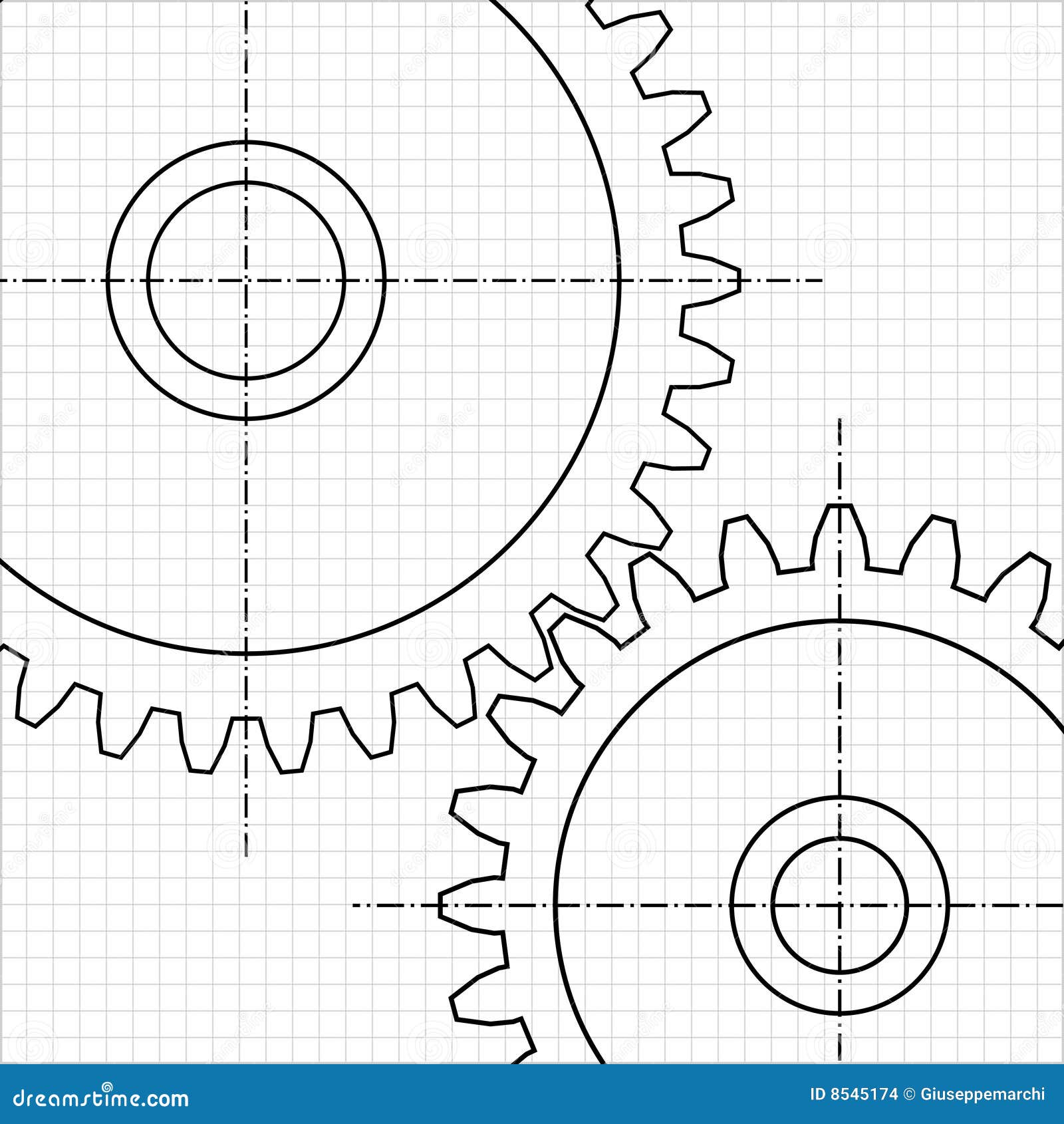 Dos engranajes ilustración del vector. Ilustración de ingeniero - 8545174