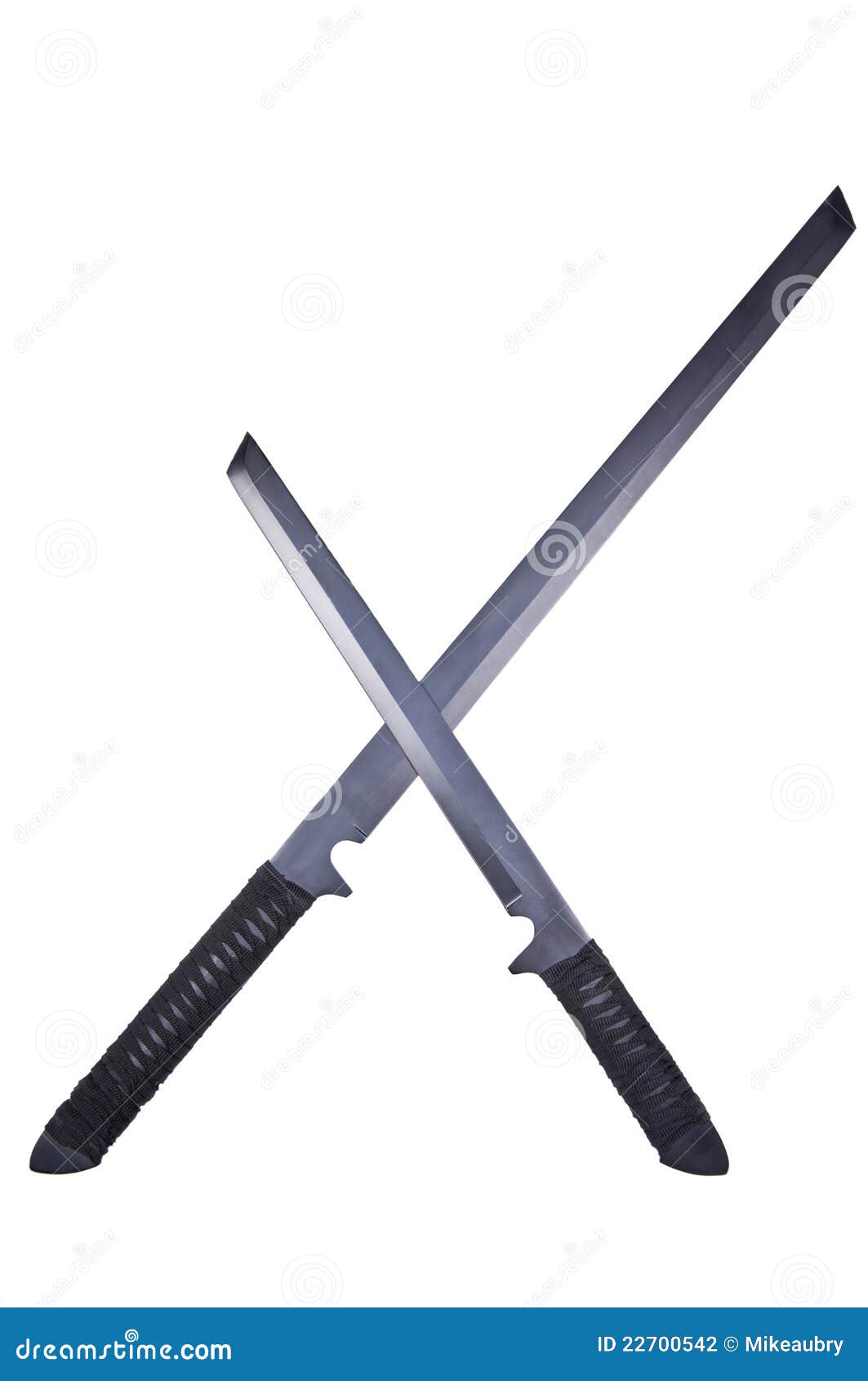 Dos Espadas Cruzadas Del Ninja Foto de archivo - Imagen de armadura ...