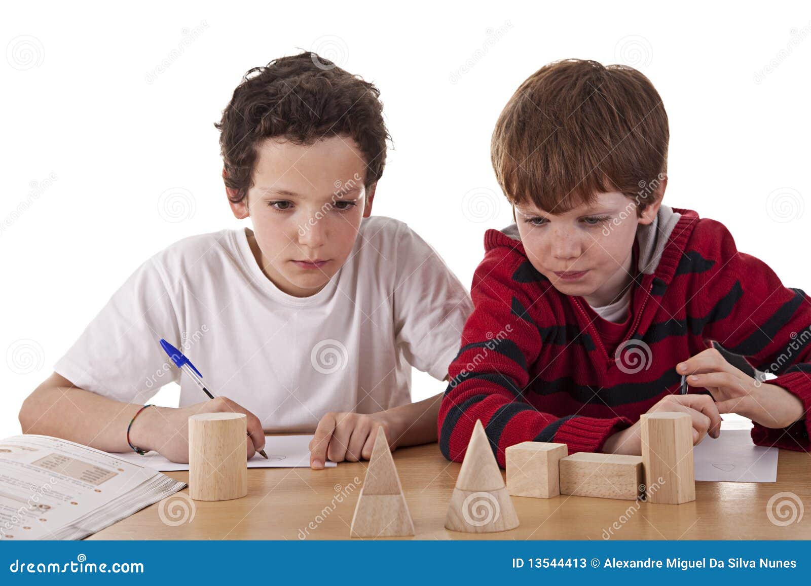 Dos Estudiantes En Clase De Los Math´s Imagen de archivo - Imagen de ...