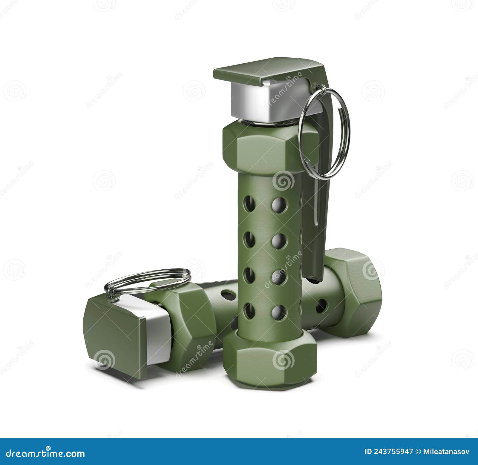 Dos Granadas De Aturdimiento Stock de ilustración - Ilustración de ...