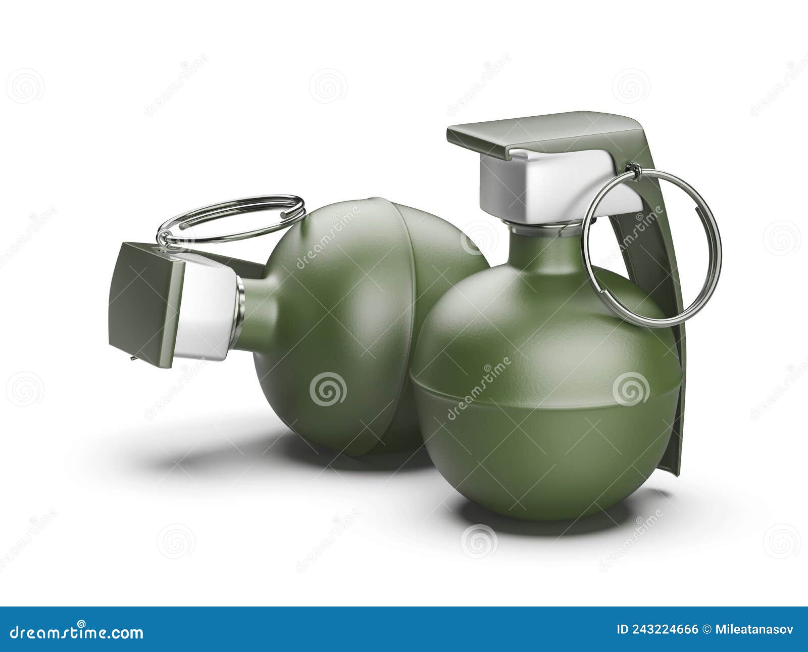 Dos granadas de mano stock de ilustración. Ilustración de explosivo ...