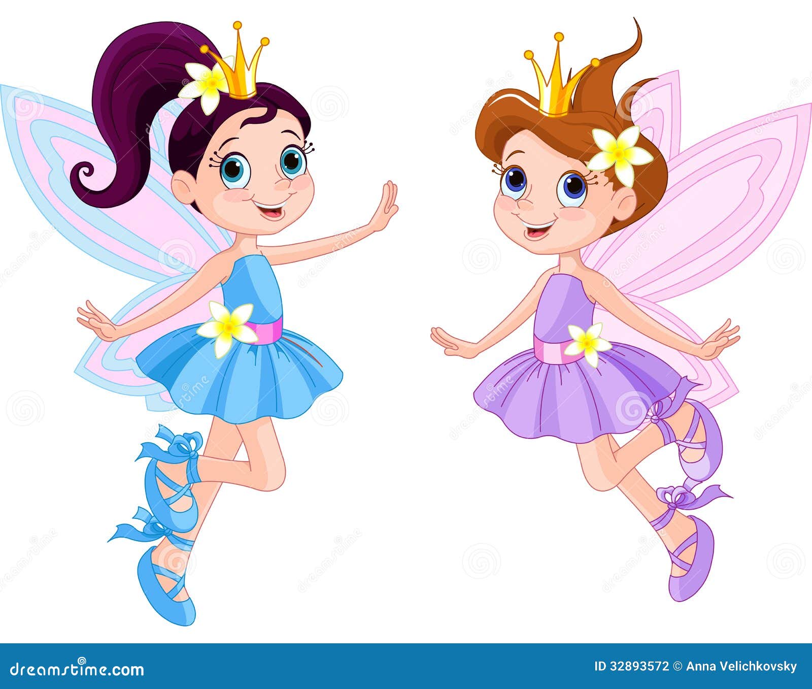 Dos hadas lindas ilustración del vector. Ilustración de lindo - 32893572