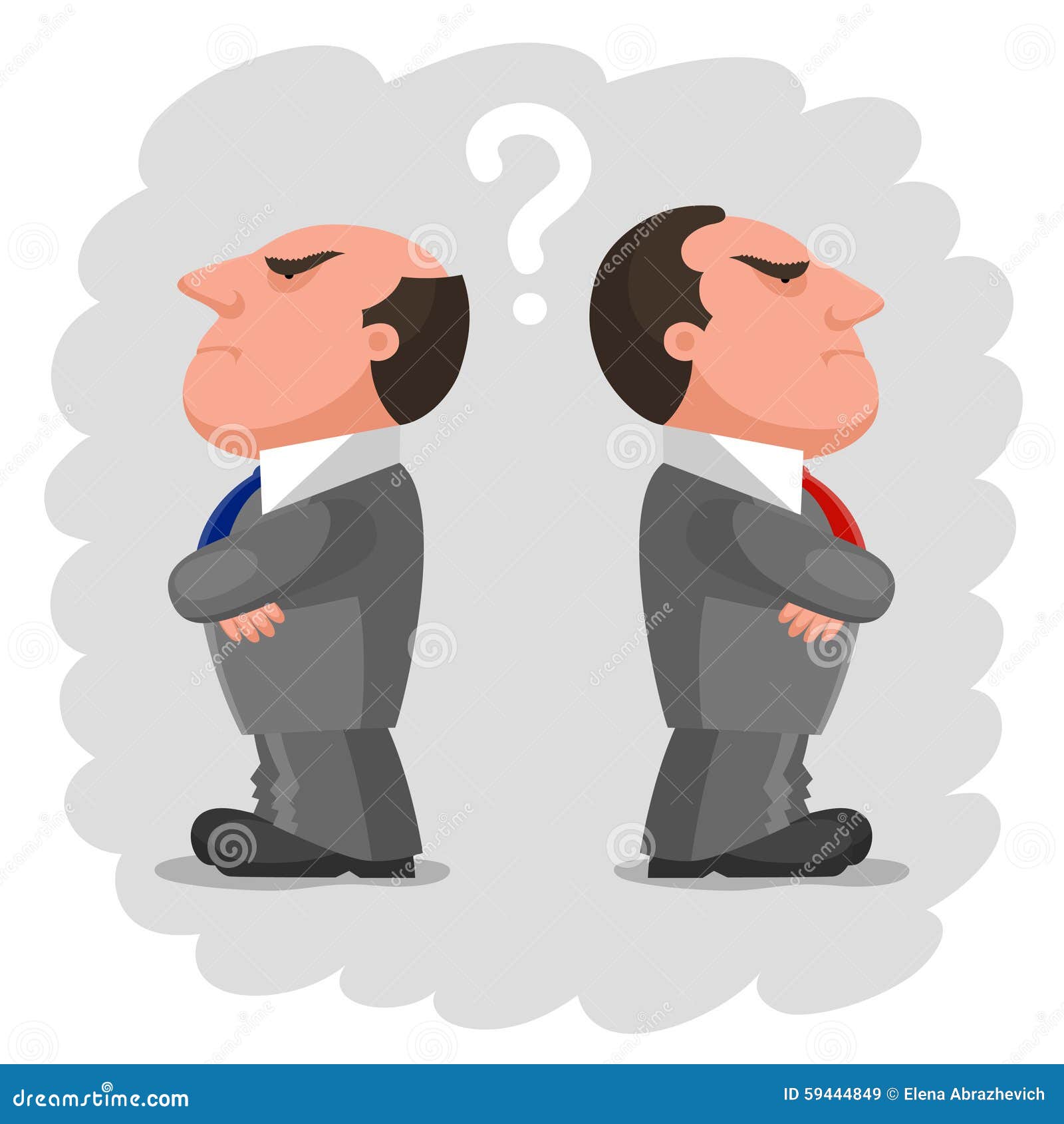 Dos hombres contrariedades ilustración del vector. Ilustración de ...