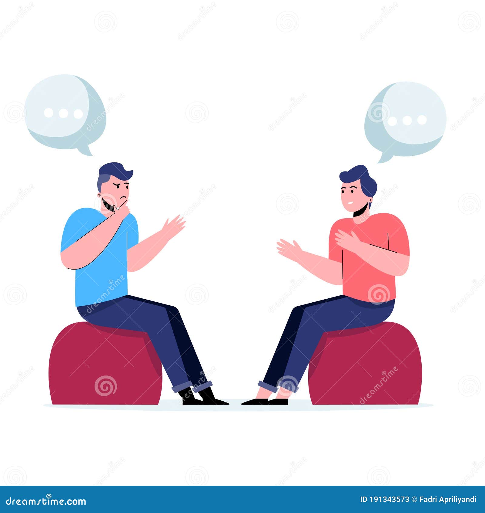 Dos Hombres Que Se Comunican Sentados En Sillas Uno Frente Al Otro