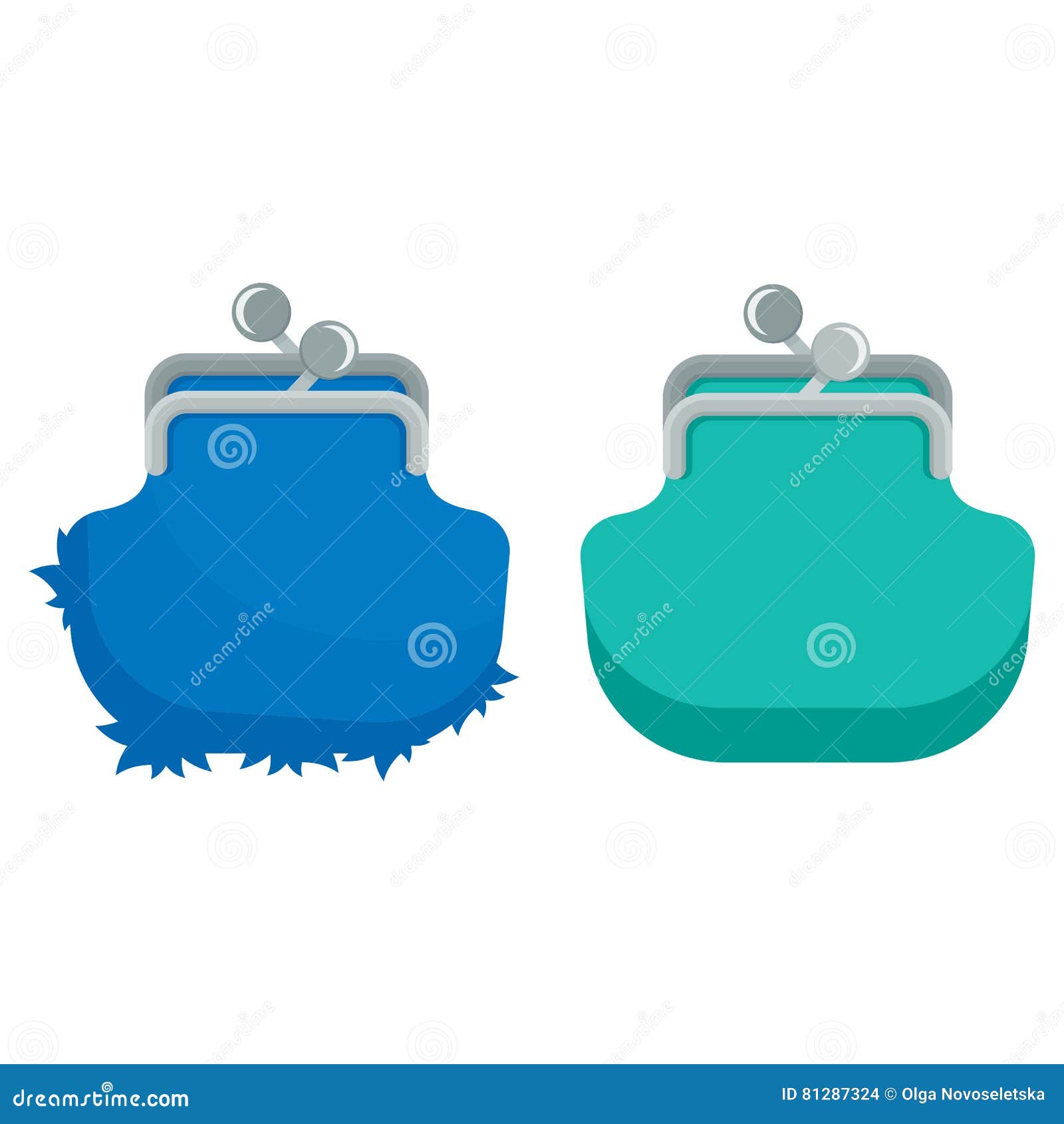 Dos iconos del monedero ilustración del vector. Ilustración de compra ...