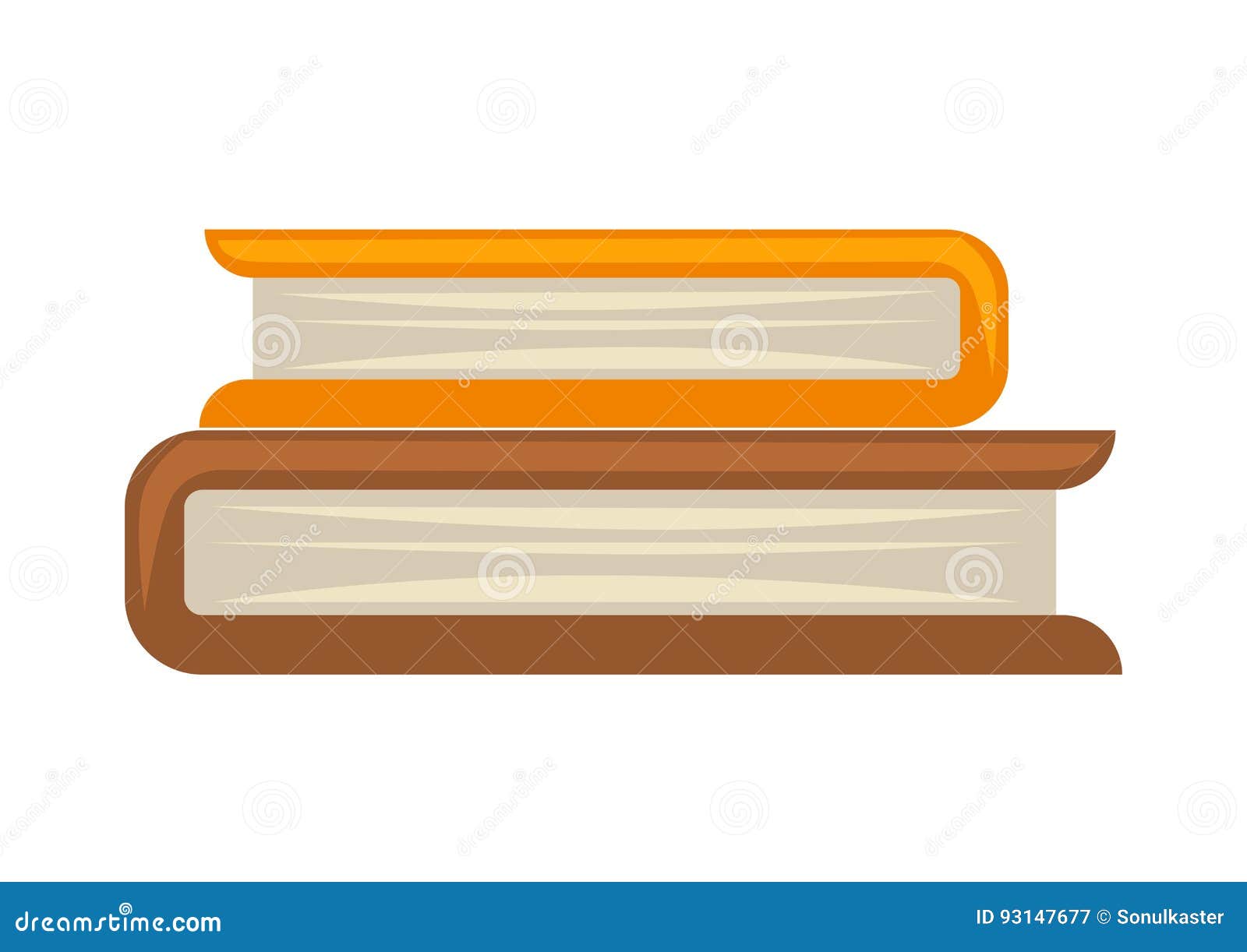 Dos libros en rollo ilustración del vector. Ilustración de libro - 93147677