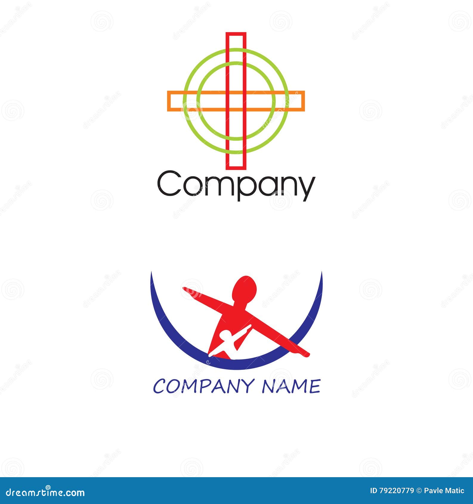 Dos Logotipos Religiosos Del Cristianismo Ilustración del Vector ...