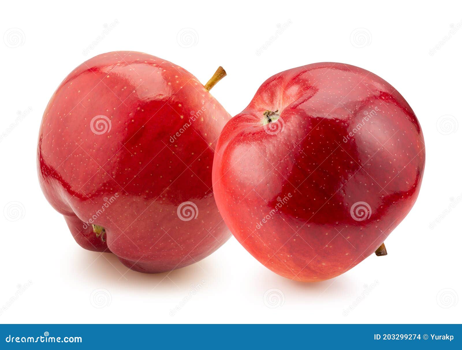 Dos Manzanas Aisladas De Fondo Blanco Foto de archivo - Imagen de ...