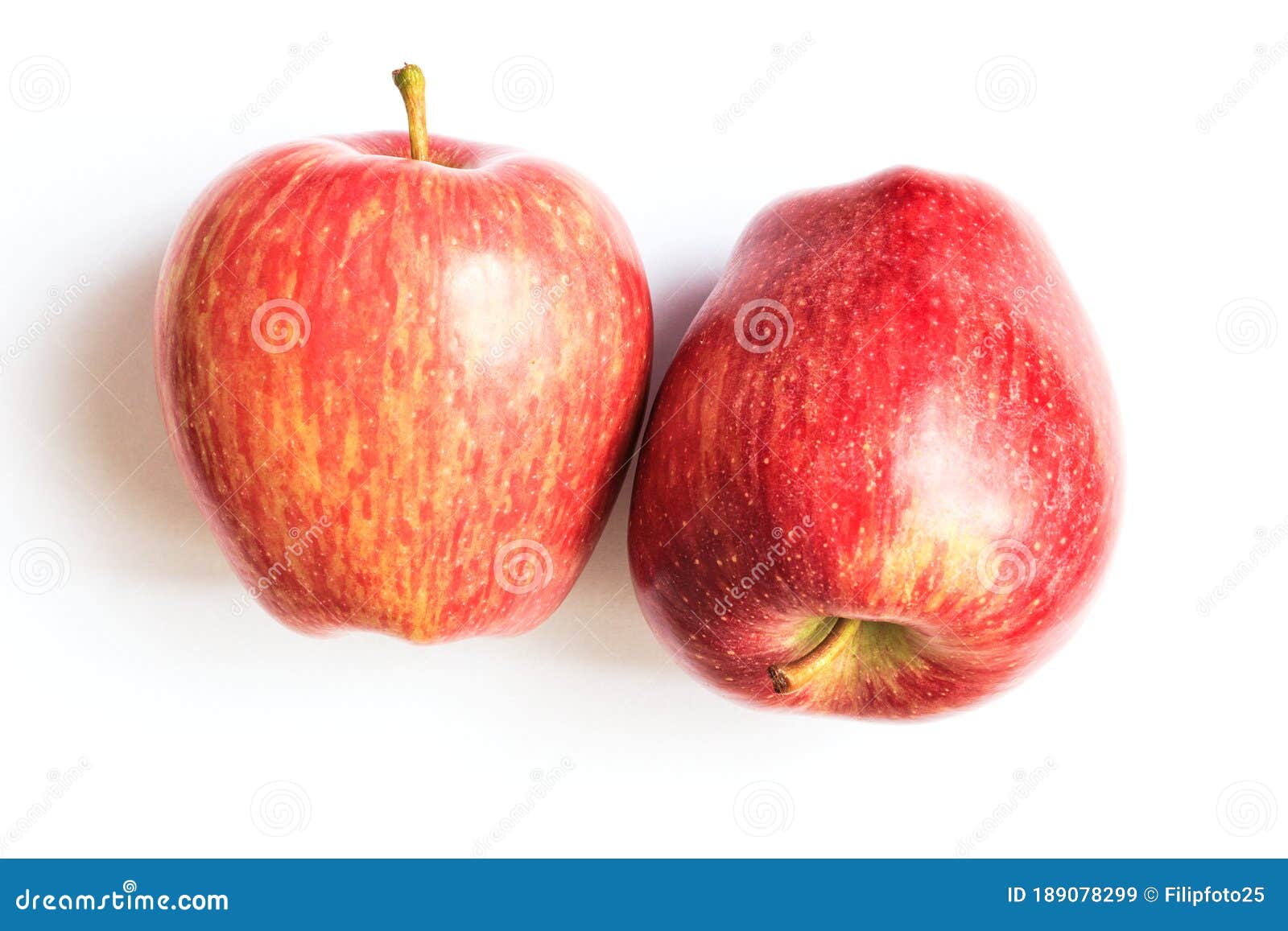Dos manzanas rojas imagen de archivo. Imagen de jugoso - 189078299