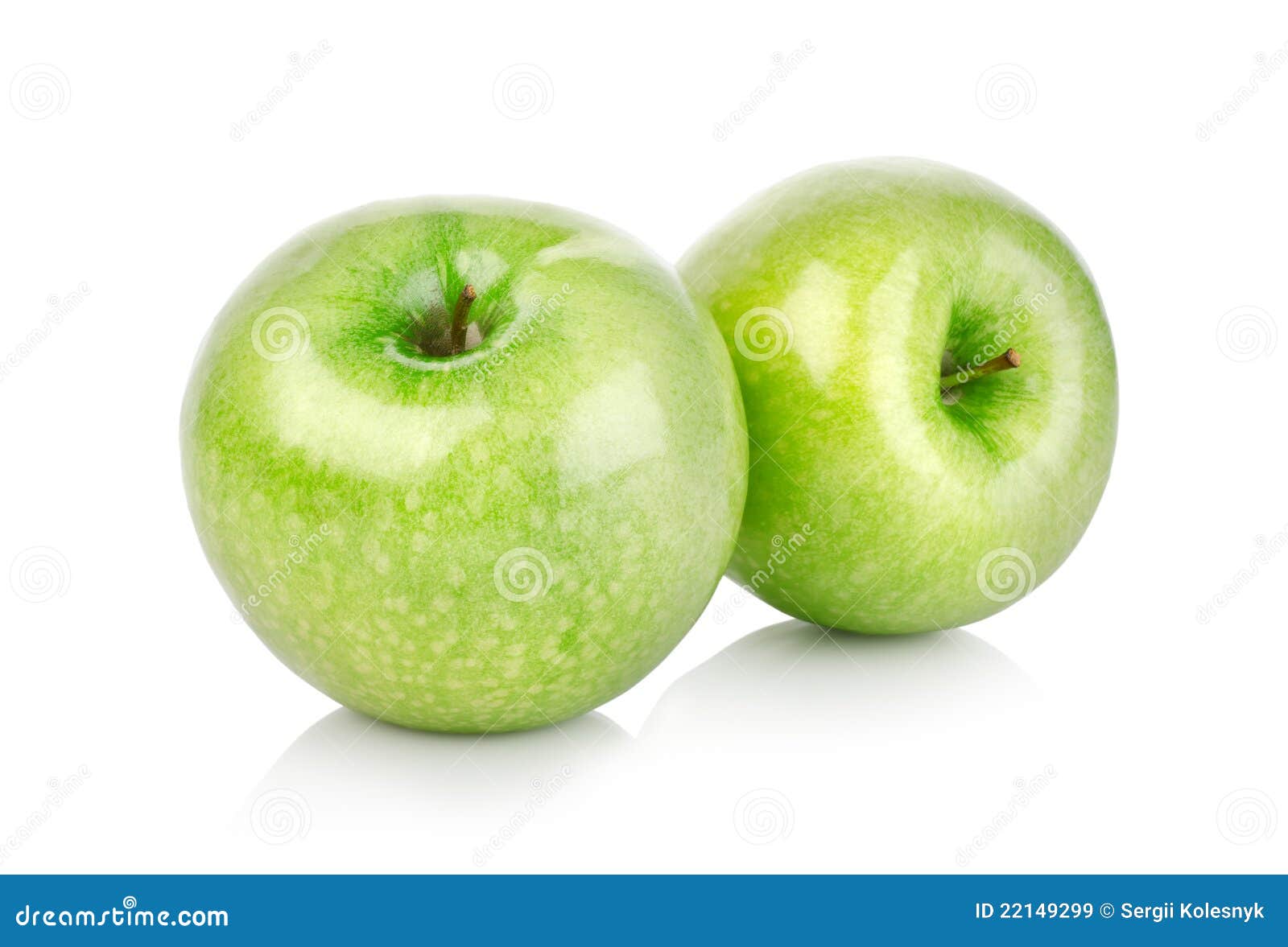 Dos manzanas verdes imagen de archivo. Imagen de manzana - 22149299