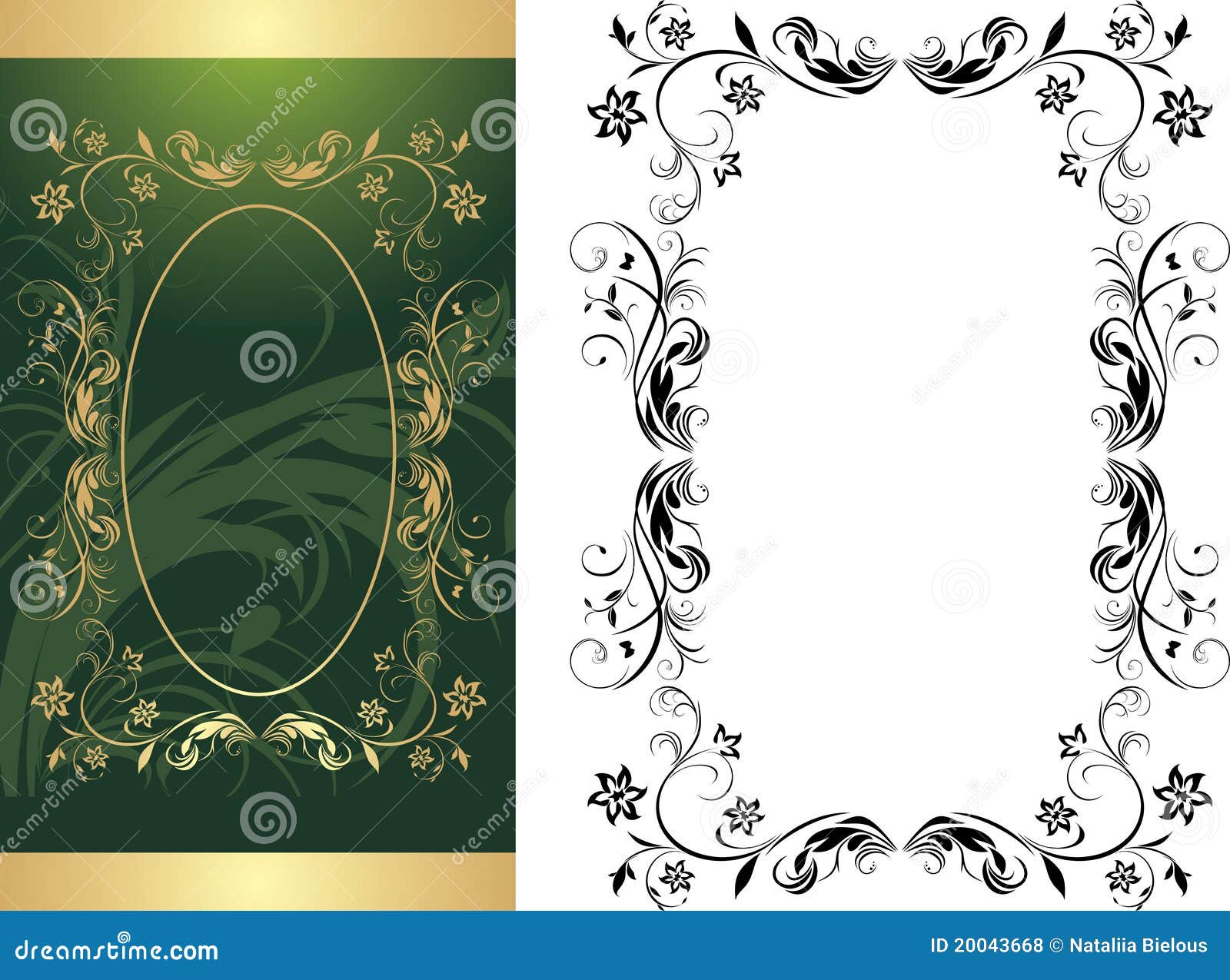 Dos Marcos Para El Fondo Decorativo Ilustración del Vector ...