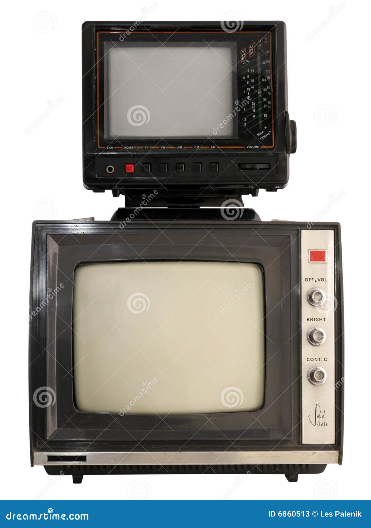 Dos Mini Televisiones Portables Imagen de archivo - Imagen de camino ...