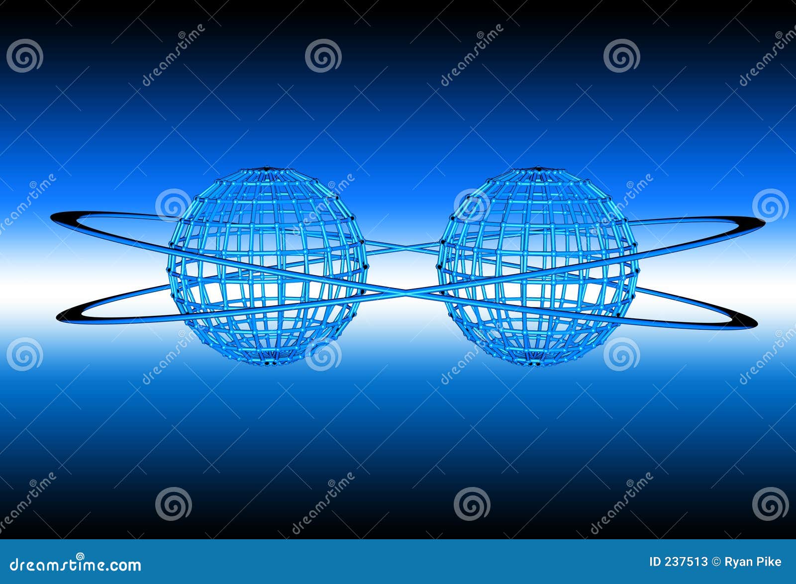 Dos mundos junto stock de ilustración. Ilustración de conectado - 237513