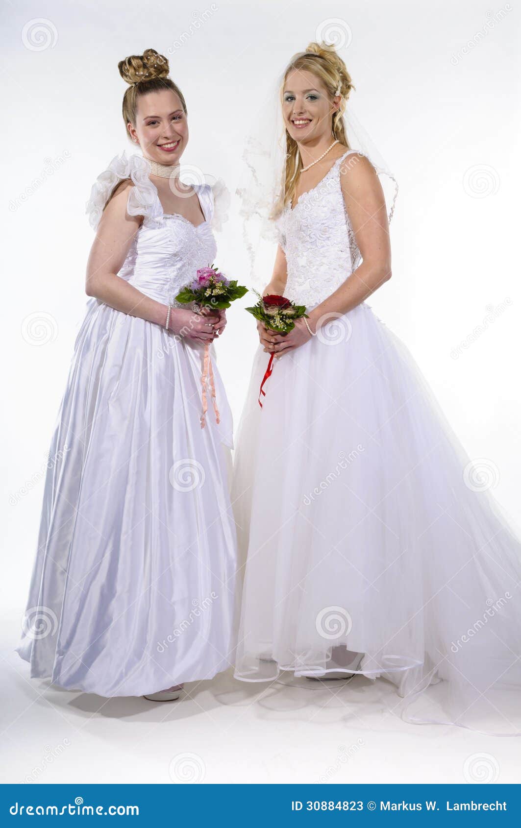 Dos novias imagen de archivo. Imagen de apenas, retrato - 30884823