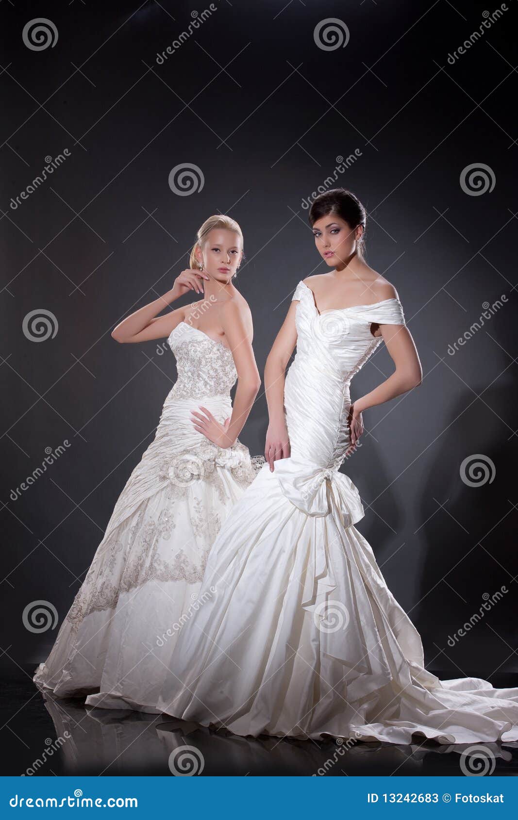 Dos novias jovenes imagen de archivo. Imagen de grupo - 13242683