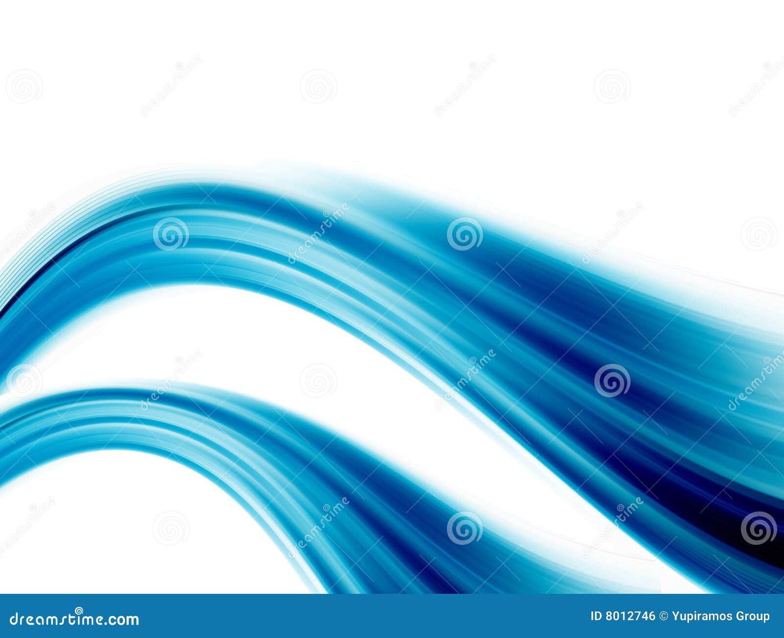 Dos ondas azules stock de ilustración. Ilustración de cartelera - 8012746