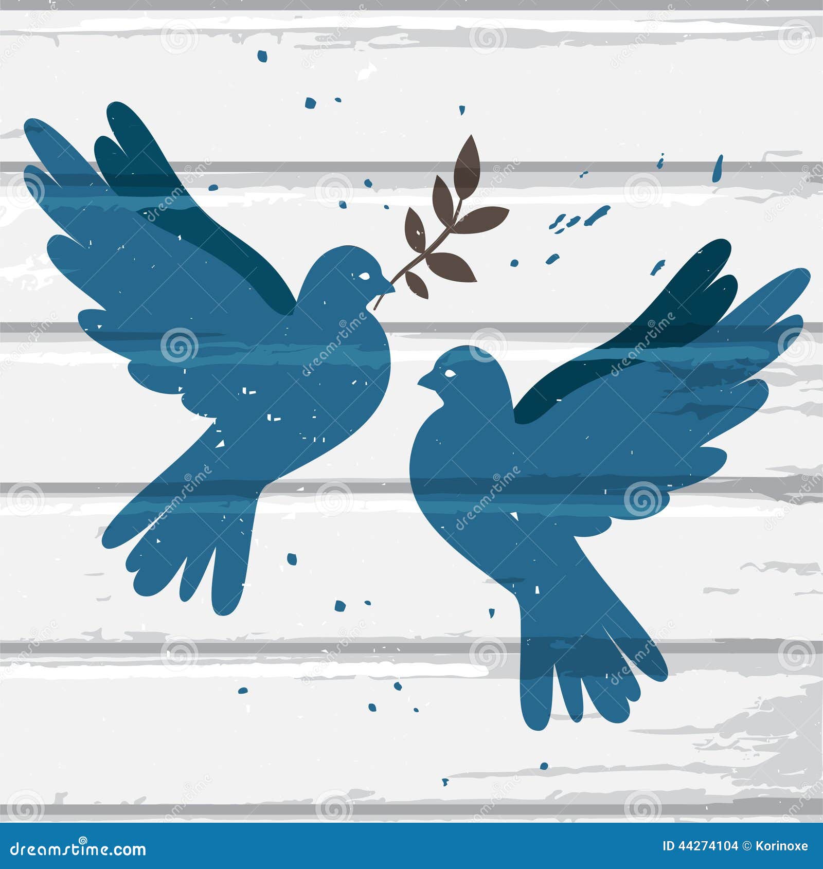 Dos palomas azules ilustración del vector. Ilustración de sucio - 44274104