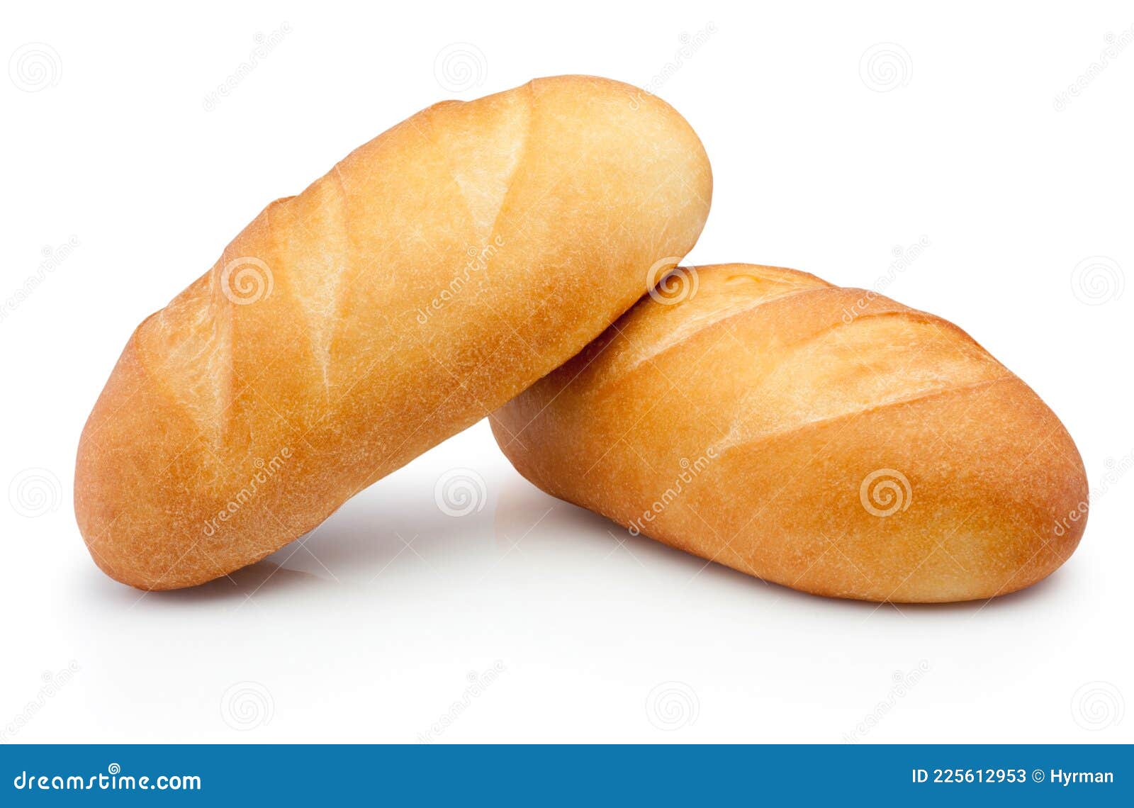 Dos Panes Aislados En Fondo Blanco Imagen de archivo - Imagen de comida ...