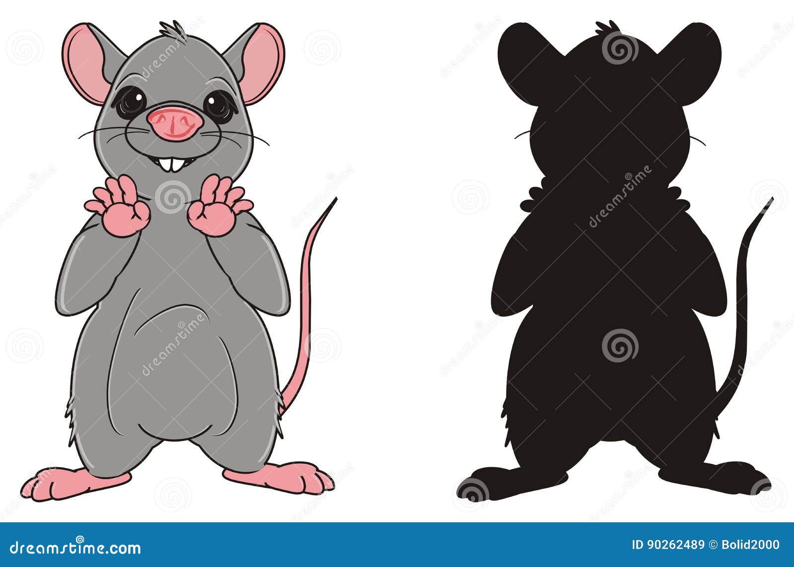 Dos pares de ratas stock de ilustración. Ilustración de diferente ...