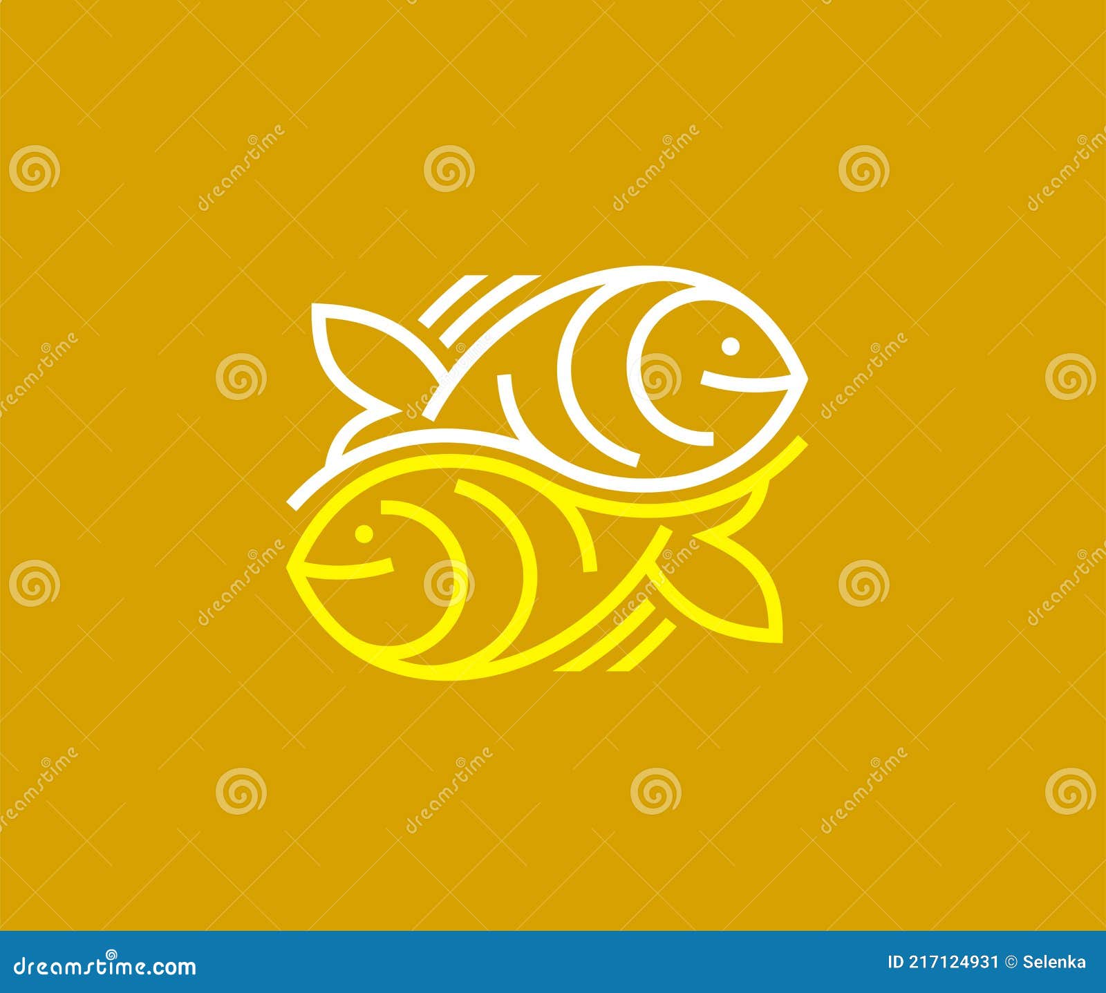 Dos peces vector logo ilustración del vector. Ilustración de concepto ...