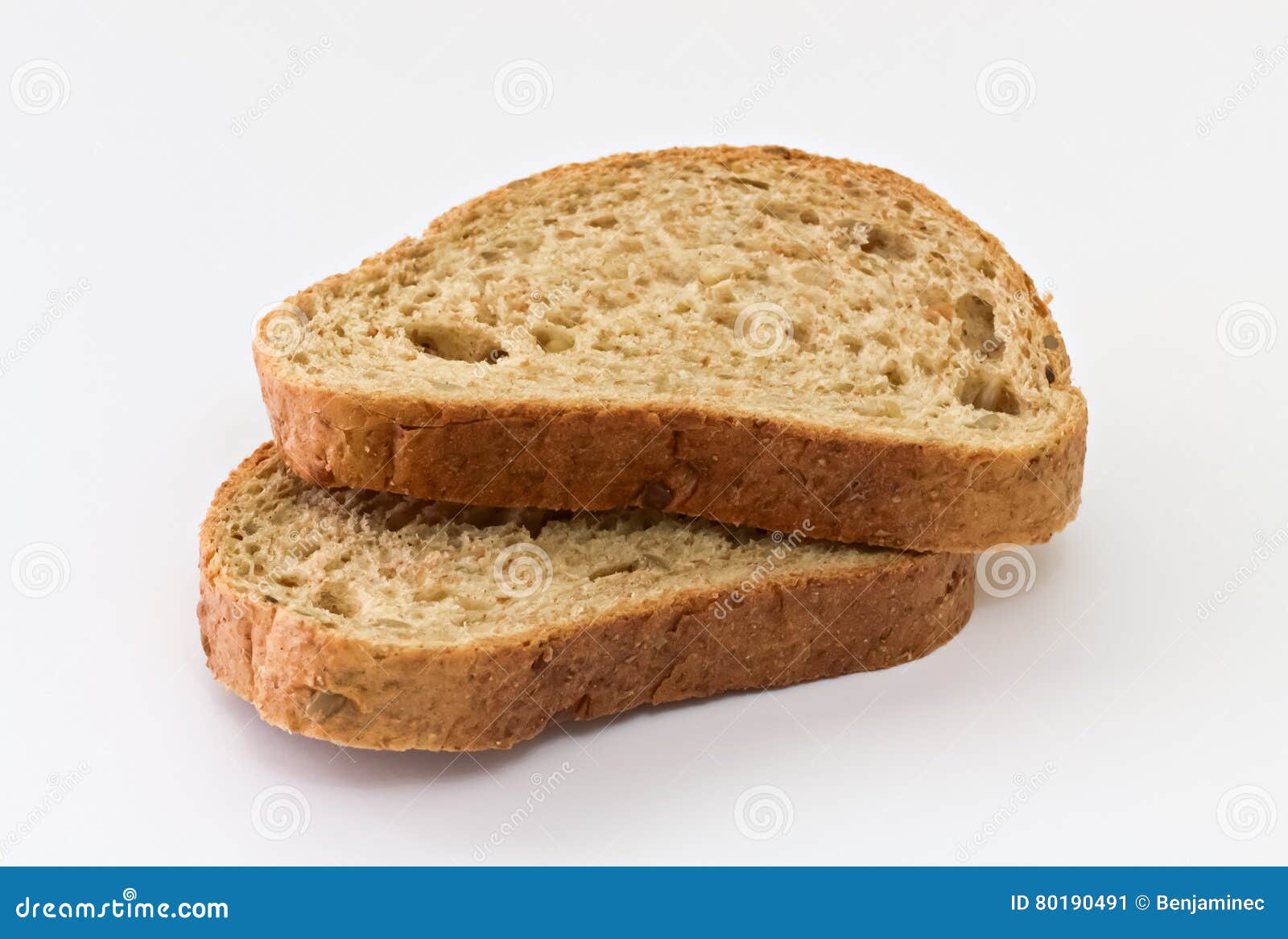 Dos pedazos de pan imagen de archivo. Imagen de corte - 80190491