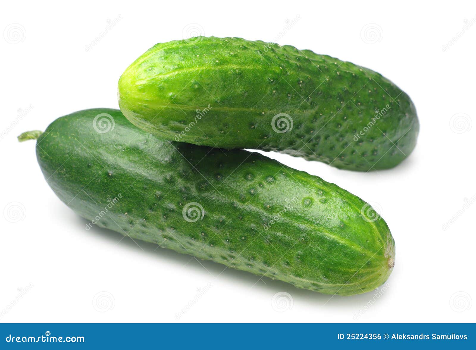 Dos pepinos frescos foto de archivo. Imagen de fresco - 25224356