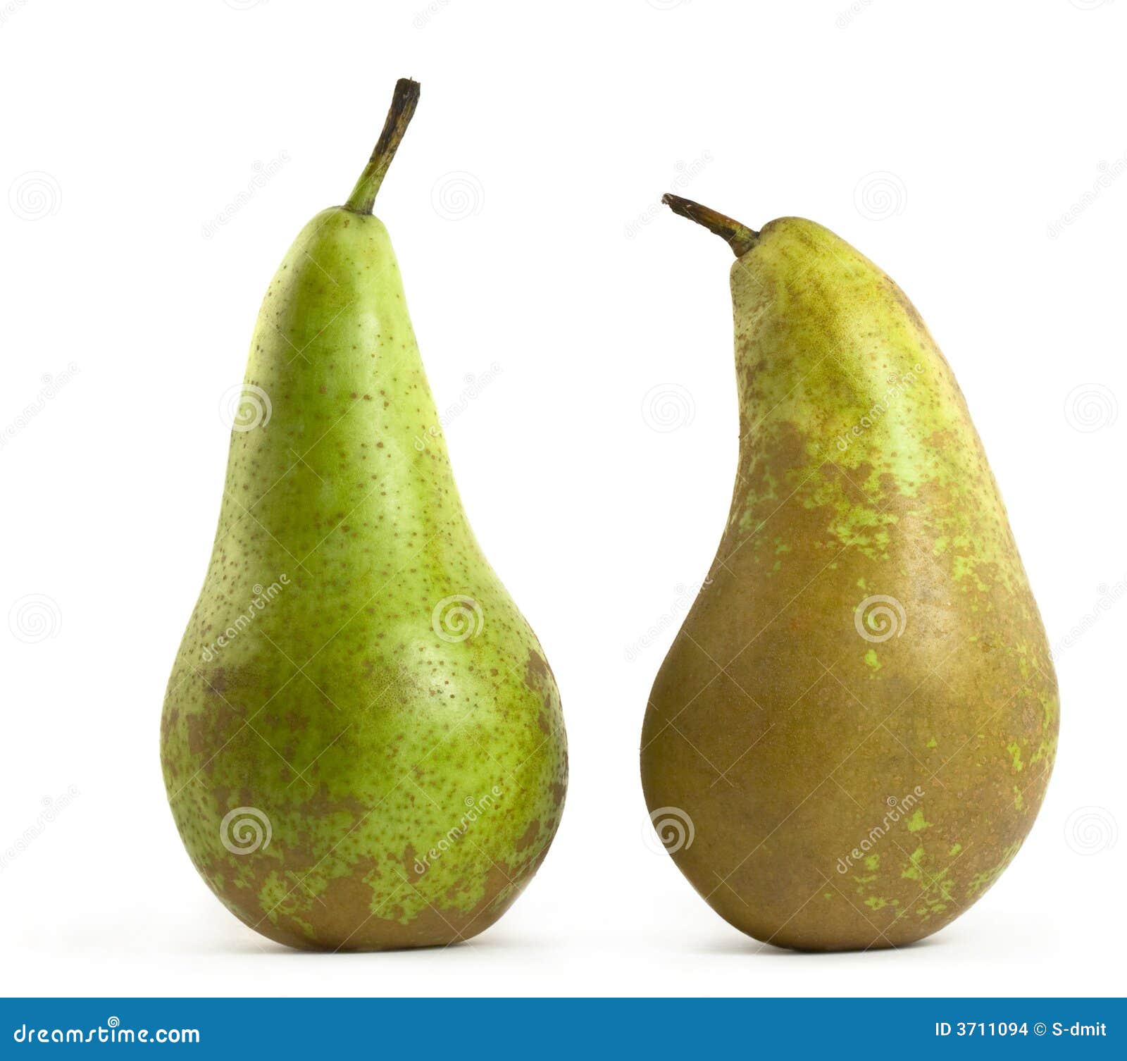Dos peras en blanco foto de archivo. Imagen de fondo, pera - 3711094