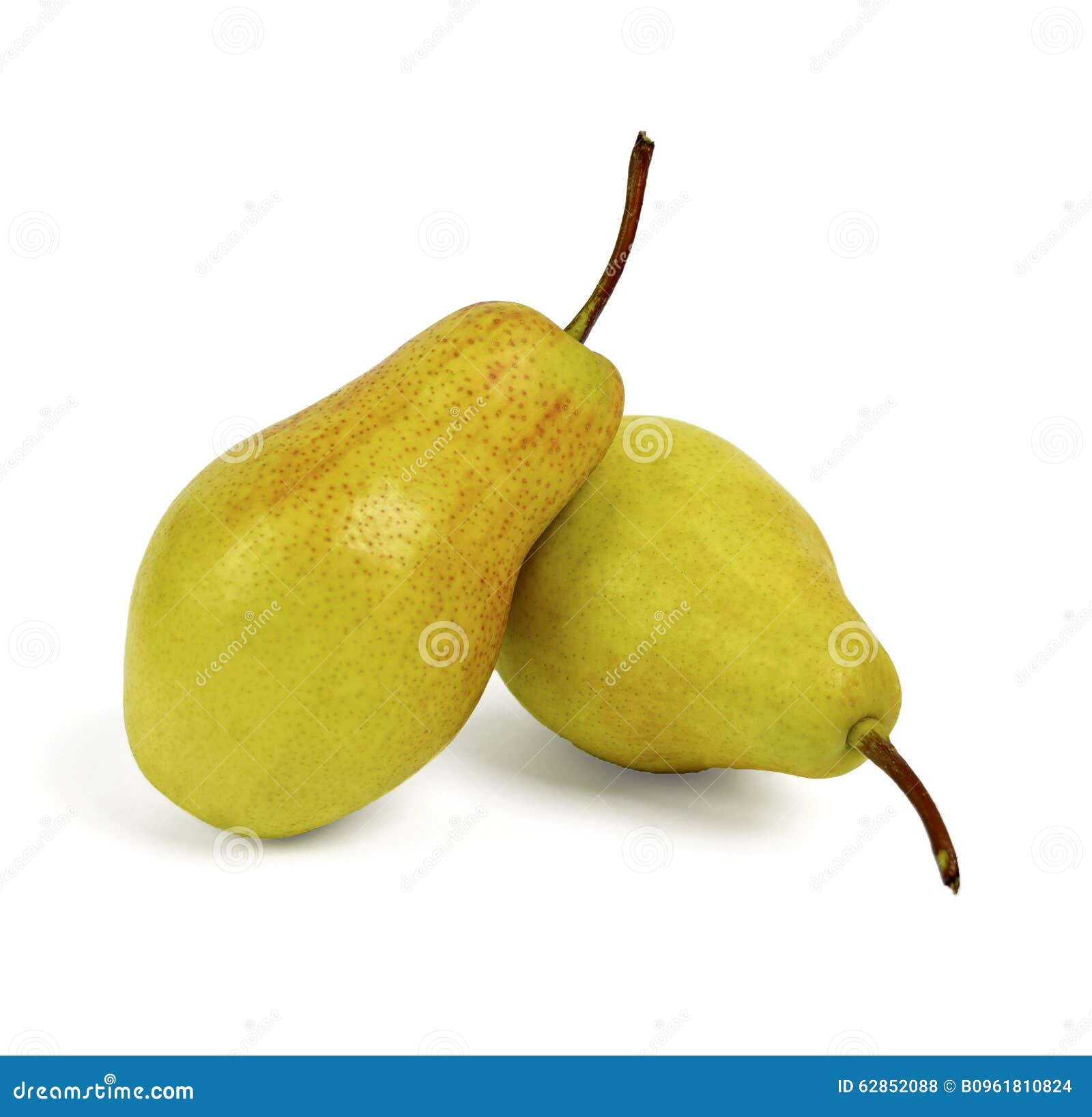 Dos Peras En El Fondo Blanco Foto de archivo - Imagen de cubo, dieta ...