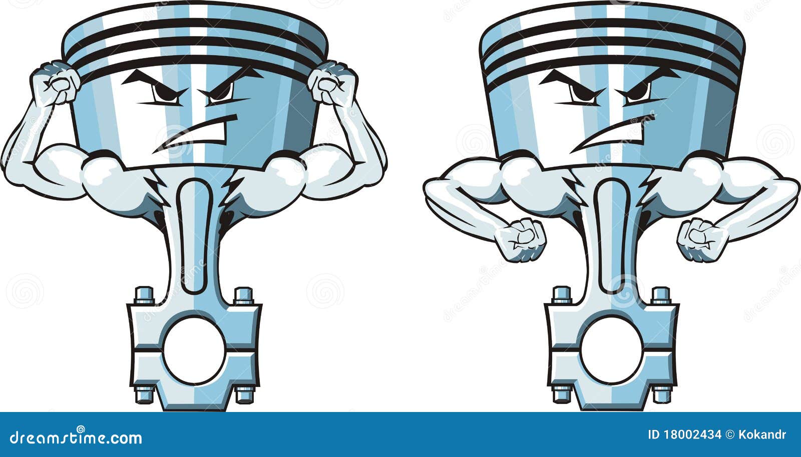 Dos pistones fuertes ilustración del vector. Ilustración de motor ...