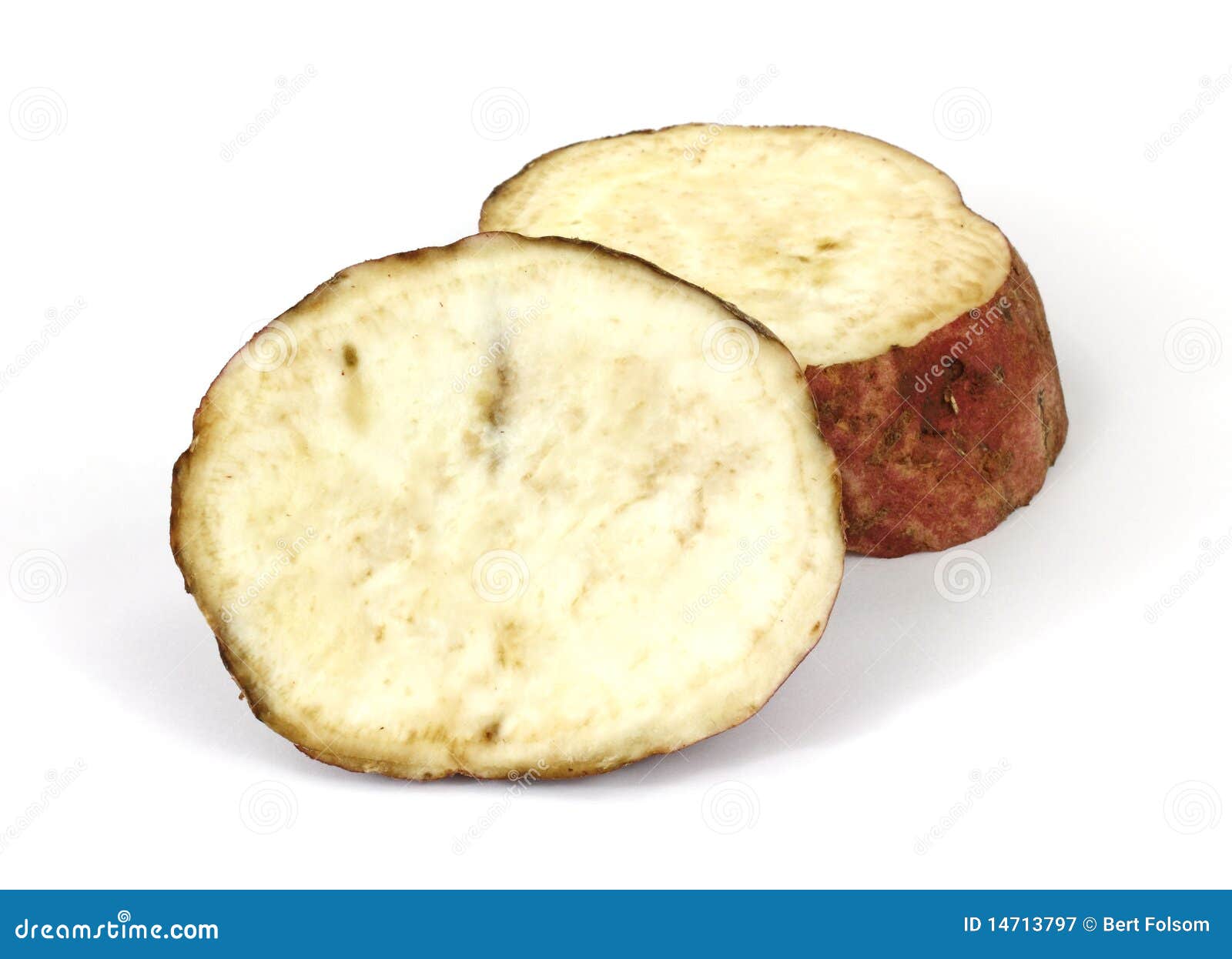 Dos Rebanadas De Batata Cortada Imagen de archivo - Imagen de patata ...