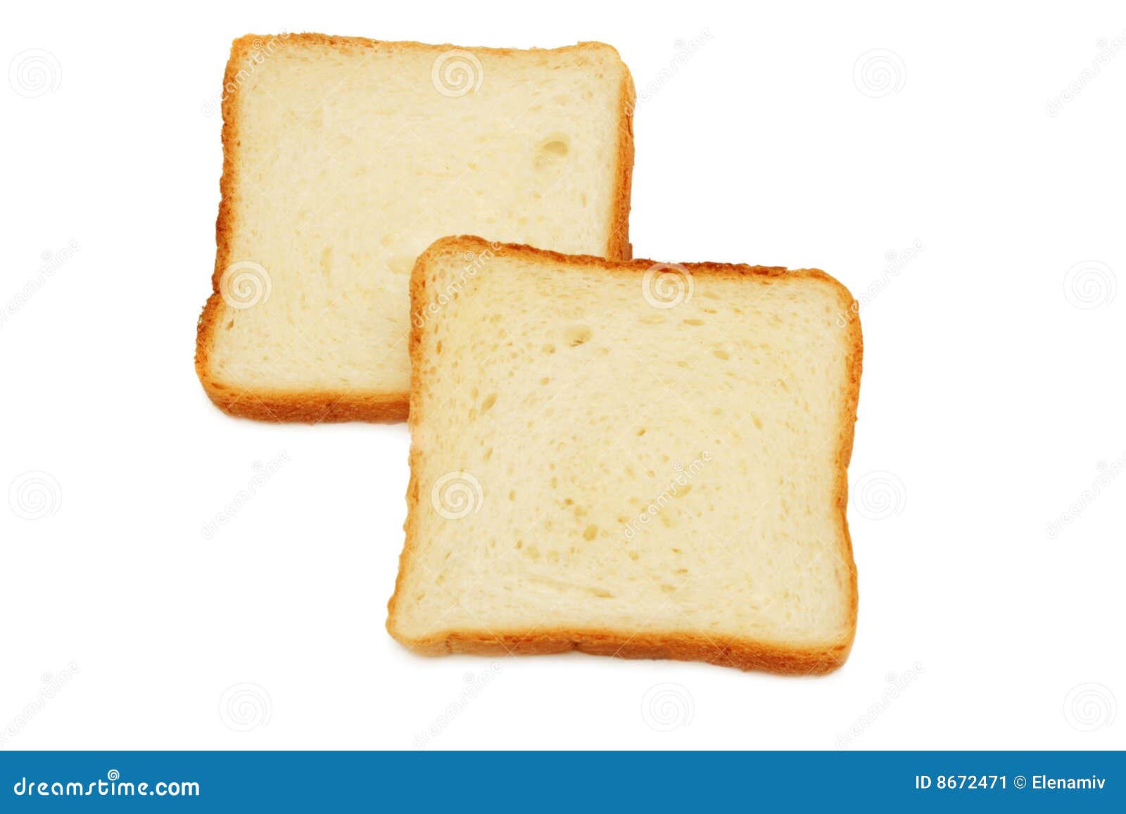Dos rebanadas de pan. imagen de archivo. Imagen de pasteles - 8672471