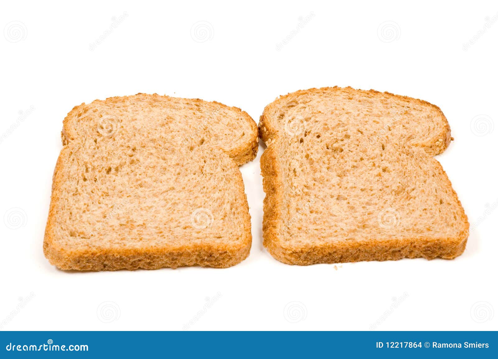 Dos Rebanadas De Pan Perfectas Foto de archivo - Imagen de tajado ...