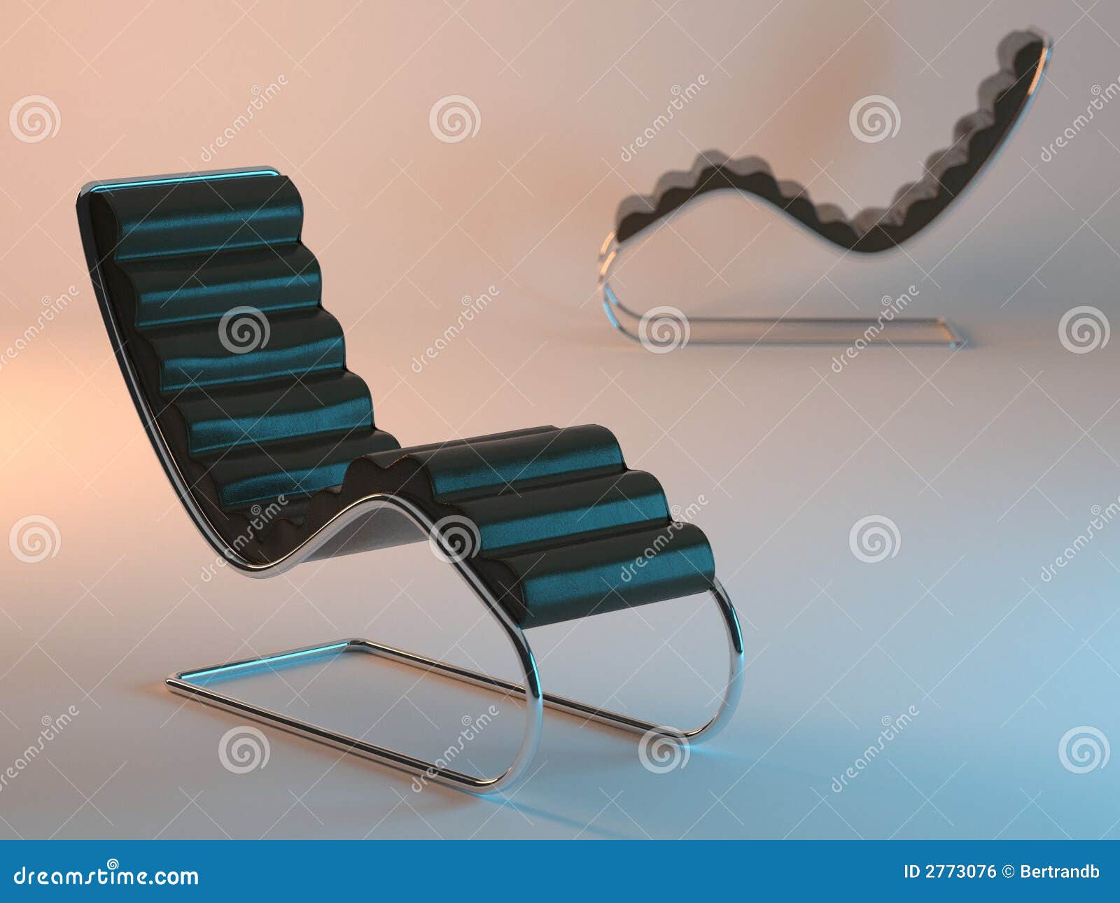 Dos recliners modernos stock de ilustración. Ilustración de azul - 2773076