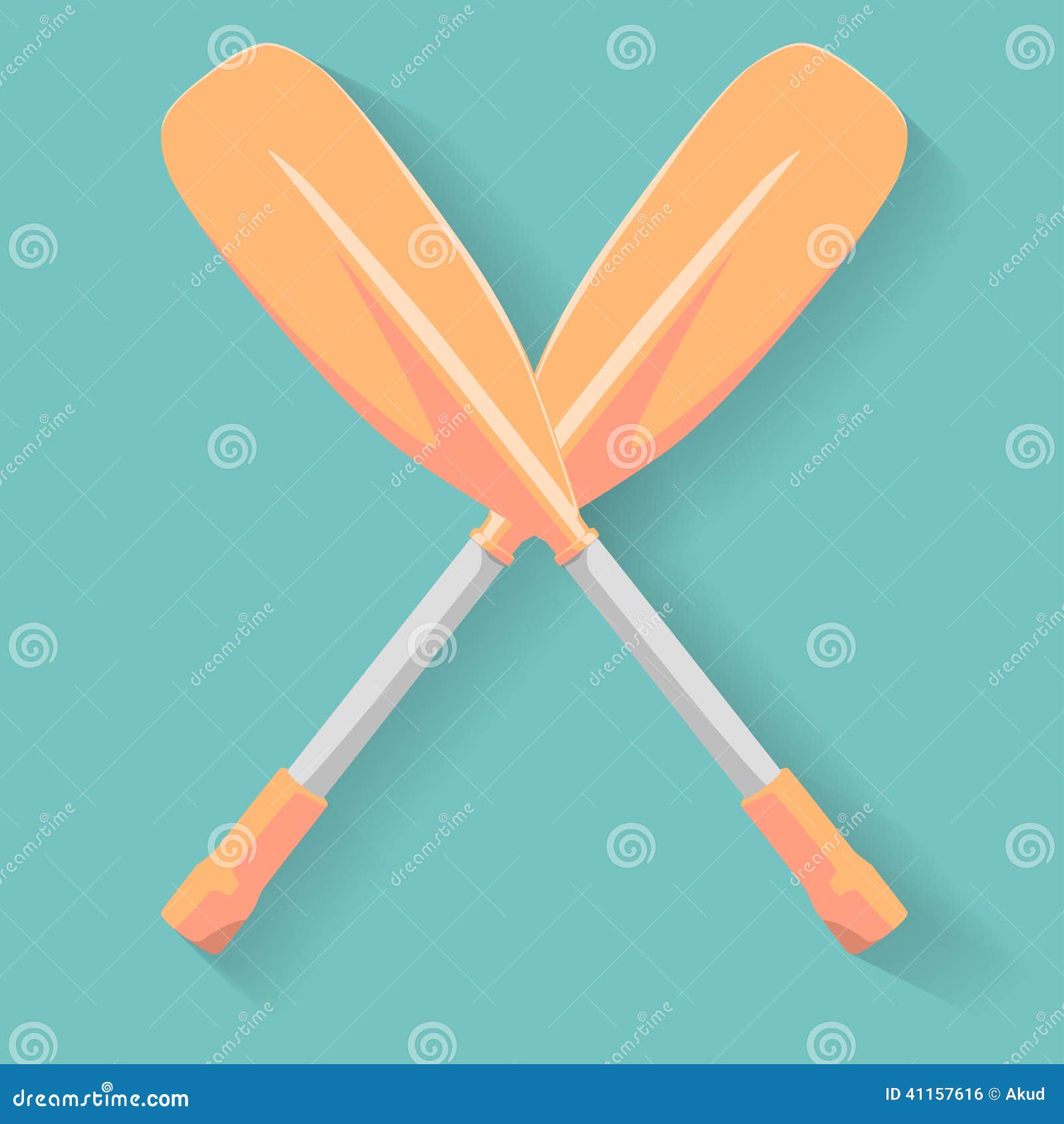 Dos remos ilustración del vector. Ilustración de canoa - 41157616