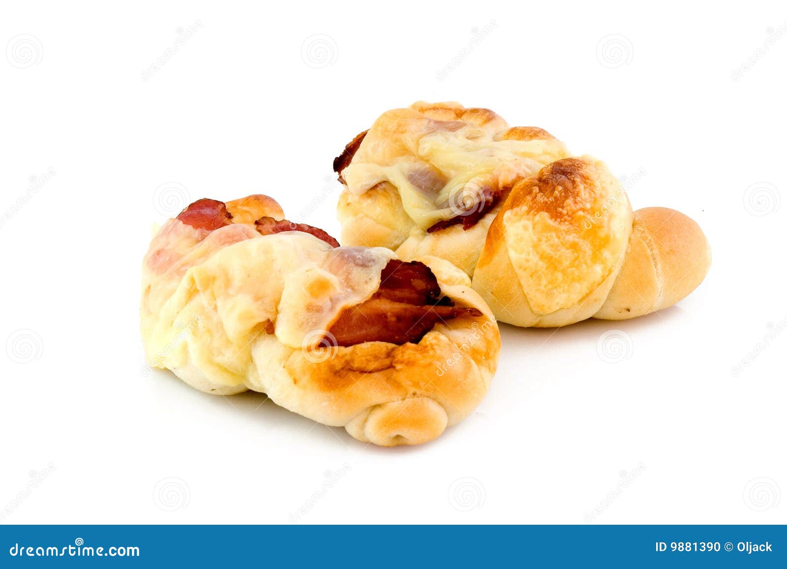 Dos Rodillos Con Queso Y Tocino Foto de archivo - Imagen de rodillo ...