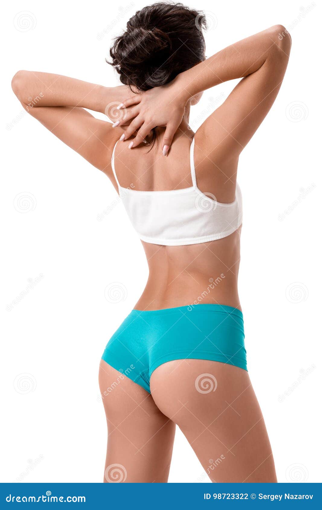 Dos Sexy De Femme Dans La Lingerie Disolement Photo Stock Image Du