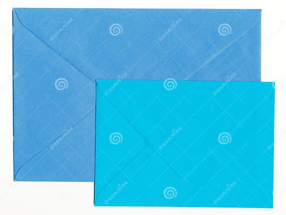 Dos sobres azules foto de archivo. Imagen de colorido - 24289254