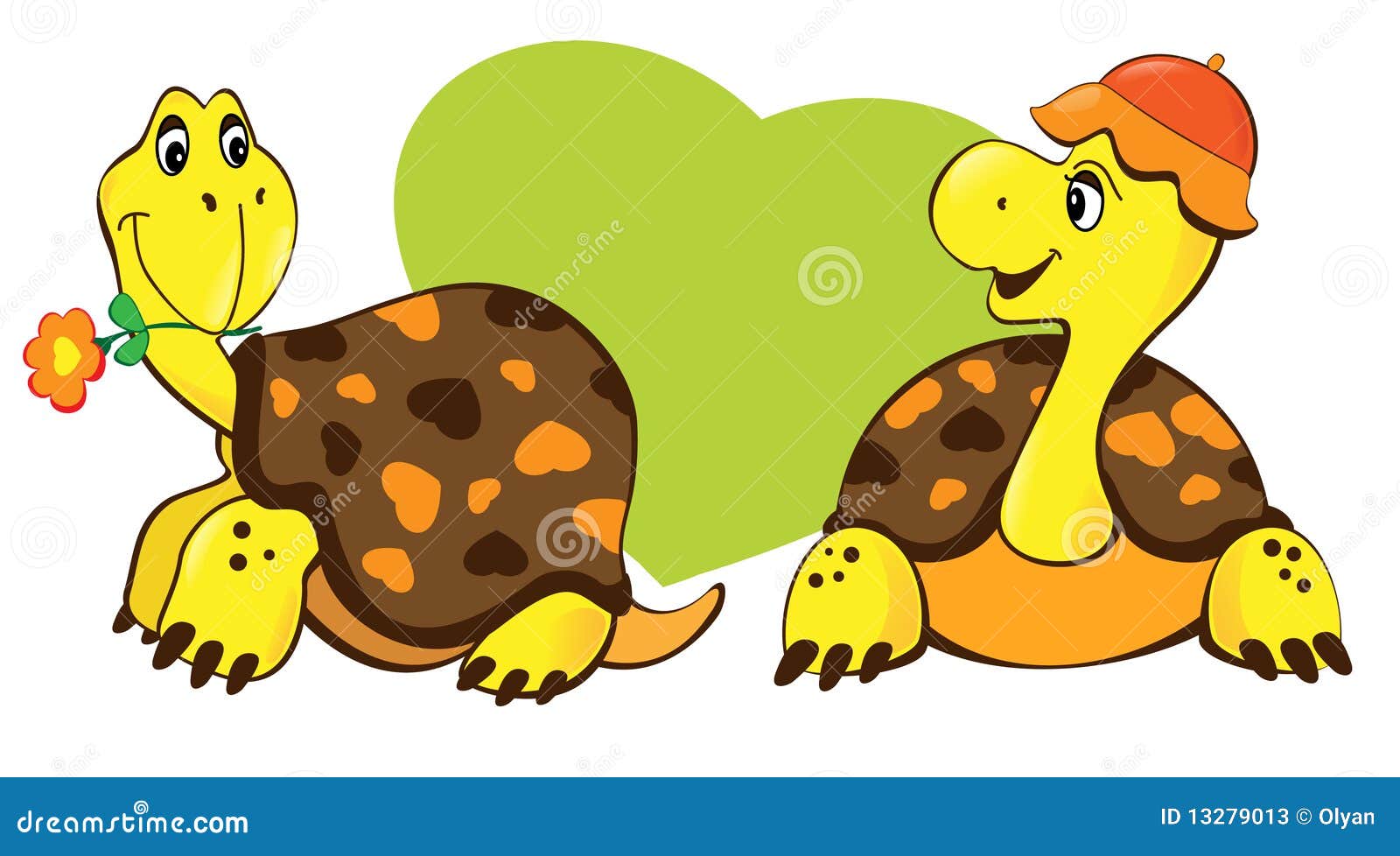 Dos tortugas ilustración del vector. Ilustración de placer - 13279013